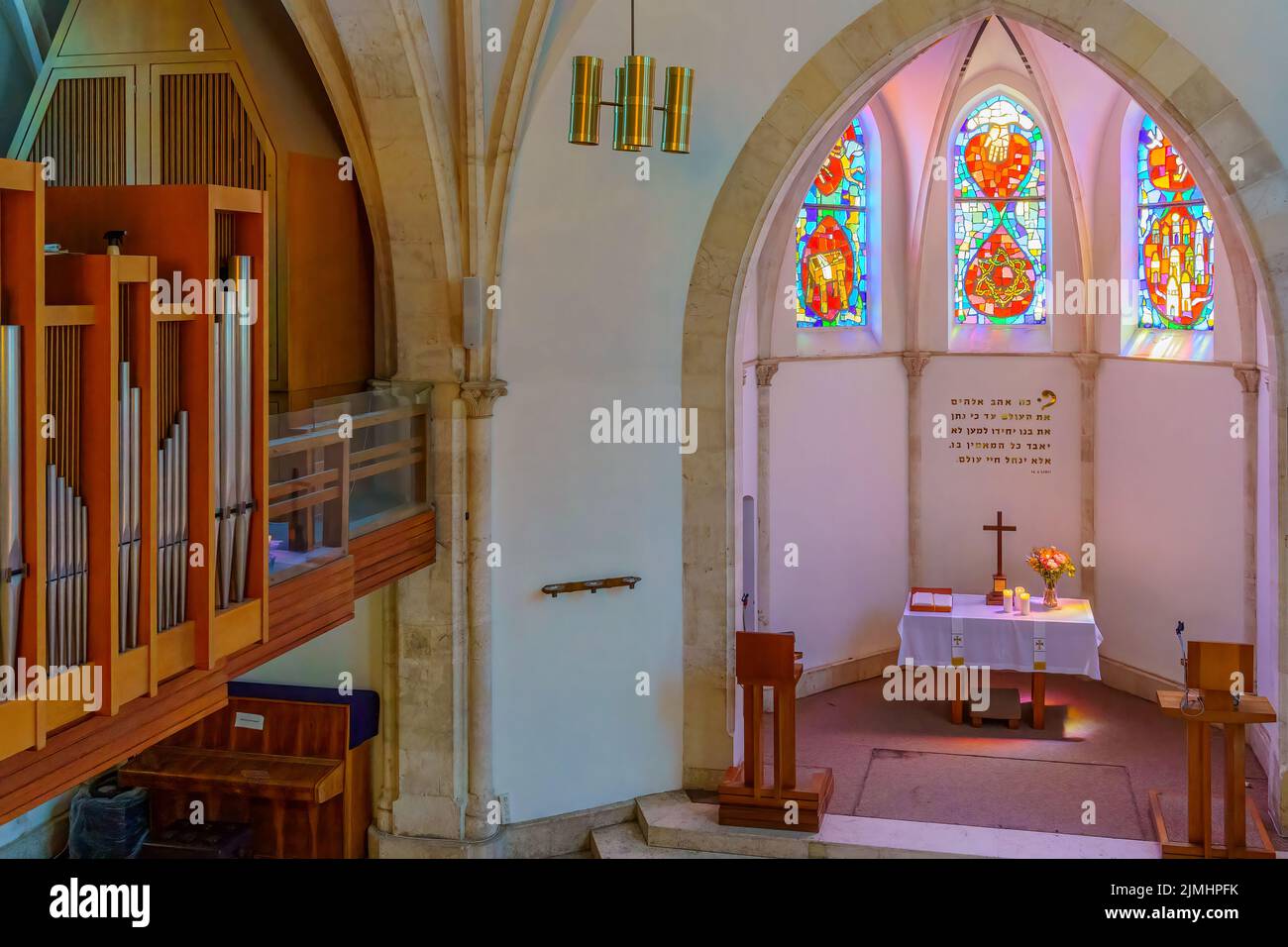 Tel-Aviv, Israel - May 26, 2022: View of the interior of the Immanuel ...