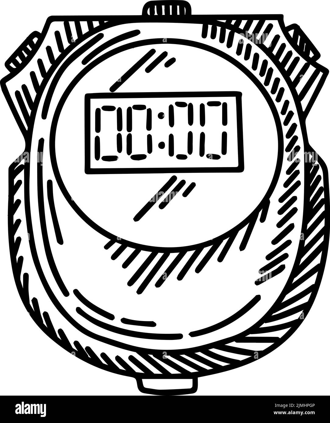 Digital Stopwatch sketched isolated. Timer in hand drawn style ... Digital Stopwatch sketched isolated. Timer in hand drawn style ...