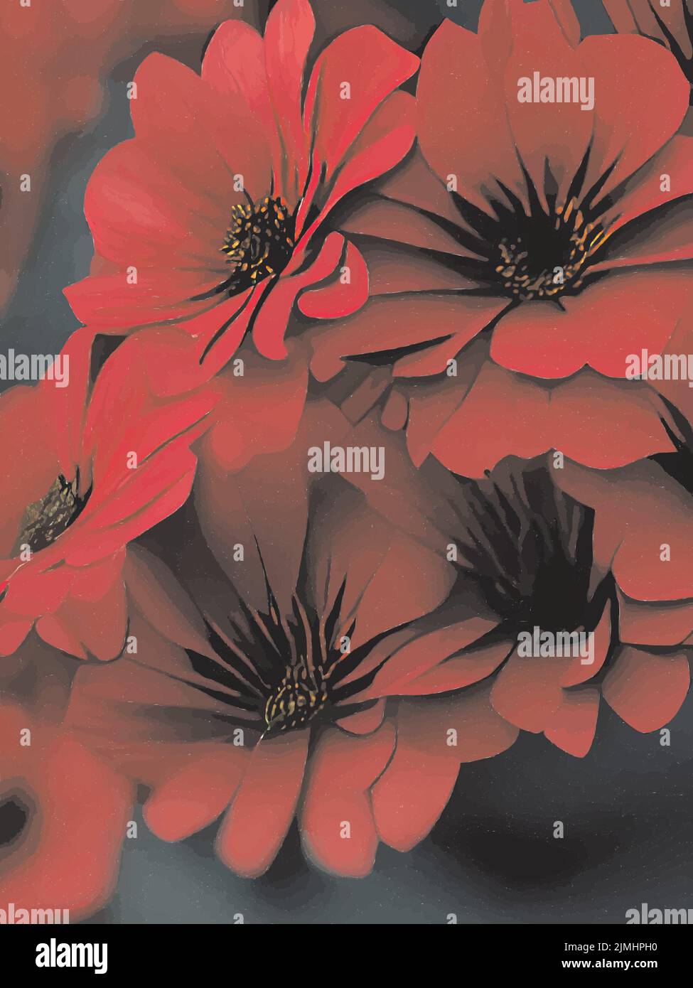 flowers in different colors strung together Stock Vector Image & Art ...