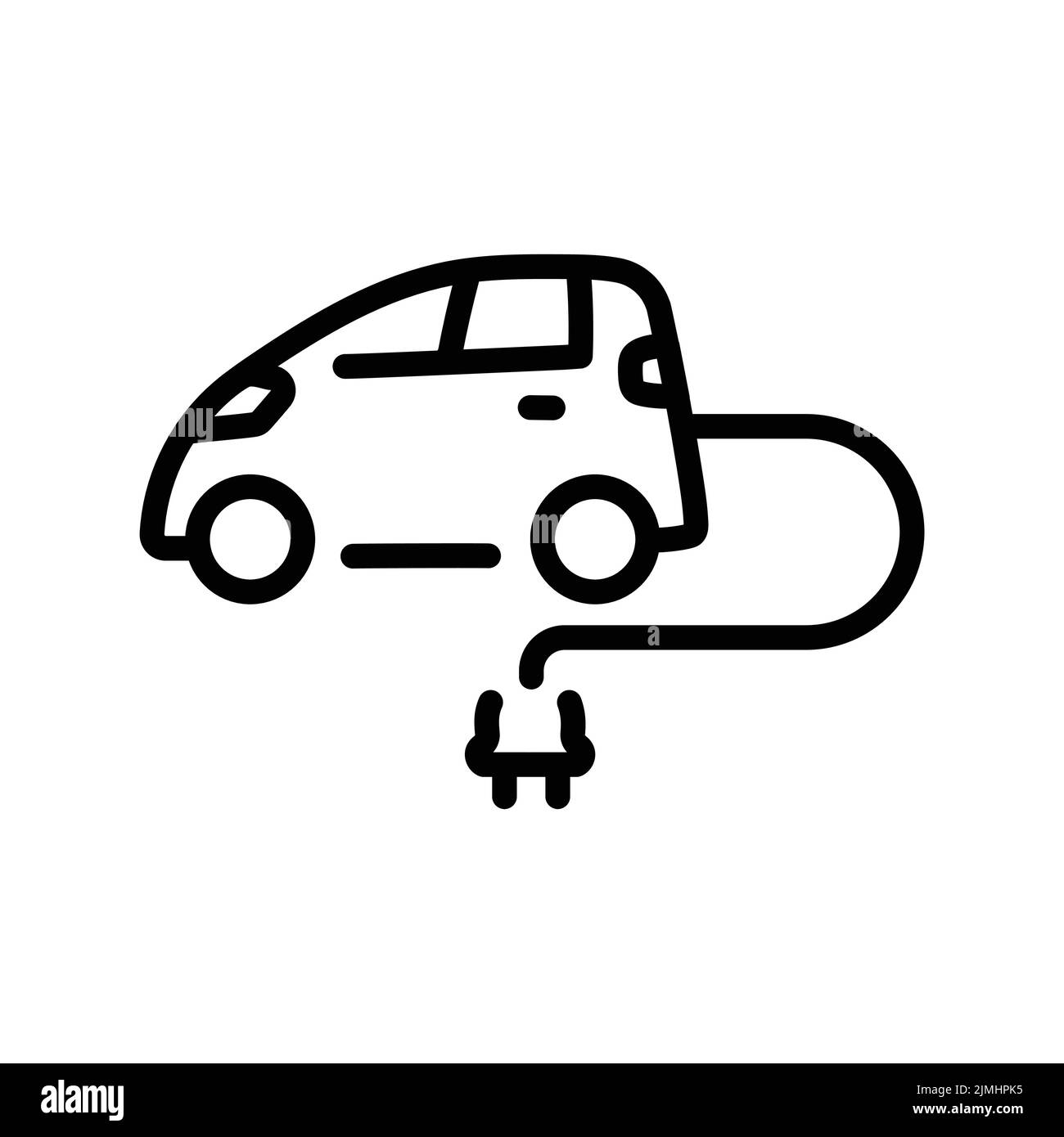 Electric car olor line icon. Pictogram for web page Stock Vector Image ...