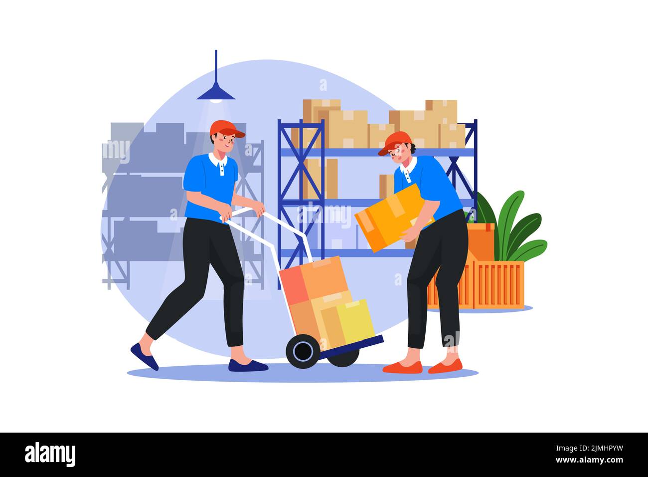 Packaging workers Stock Vector Images - Alamy