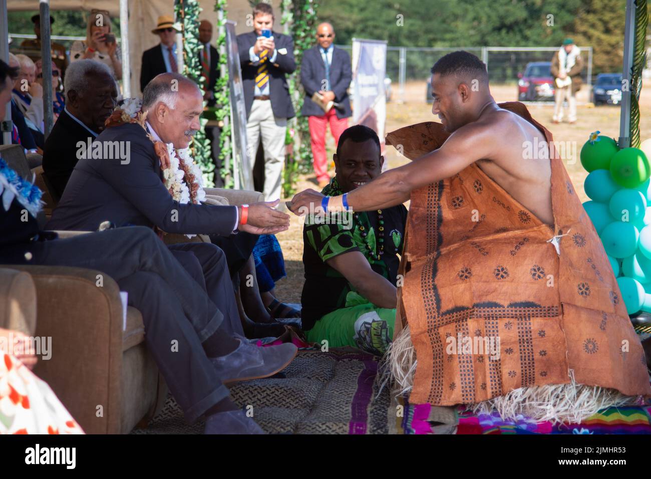 Fijian traditional greeting ceremony hi-res stock photography and ...