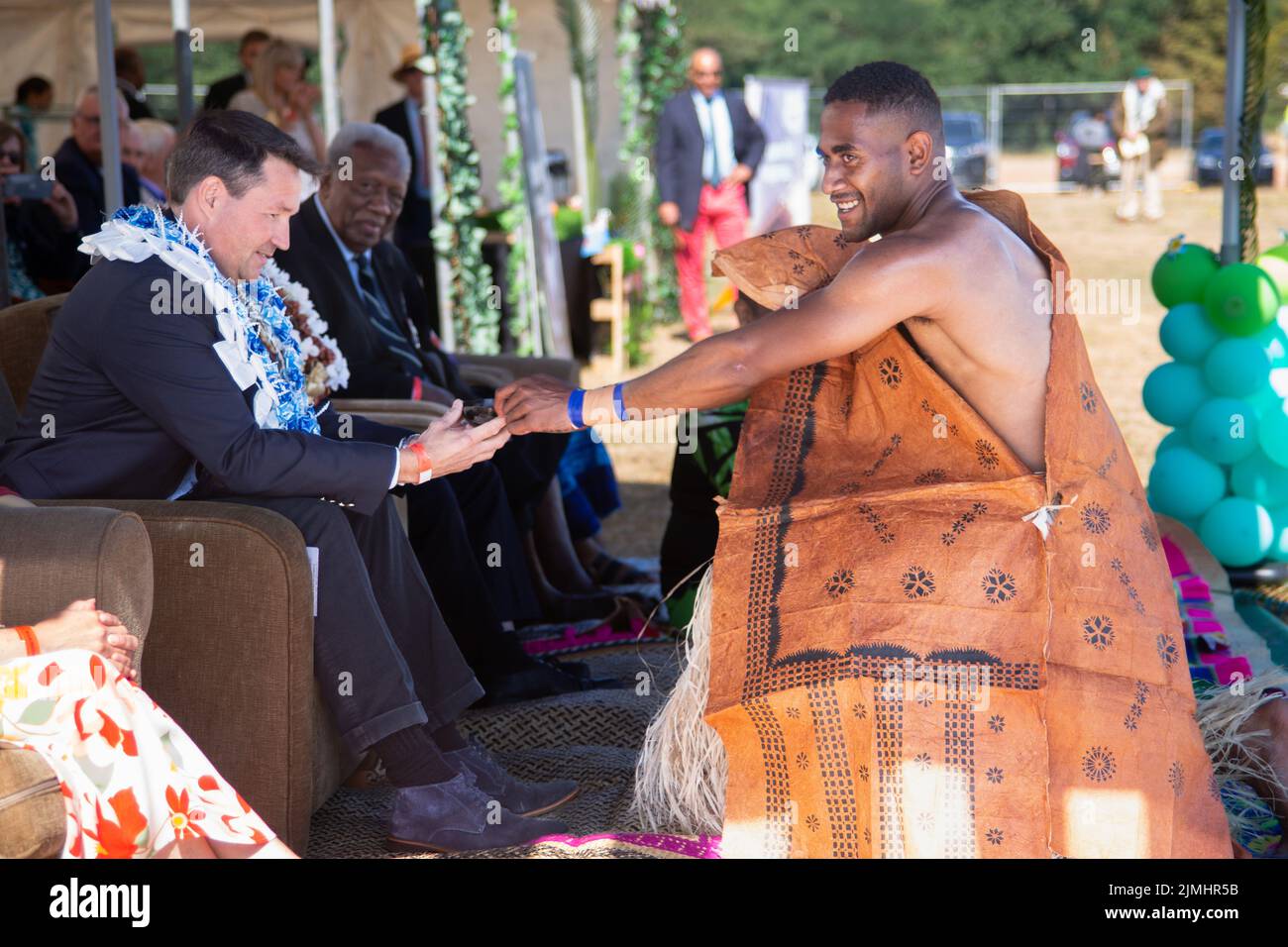 Fijian traditional greeting ceremony hi-res stock photography and ...