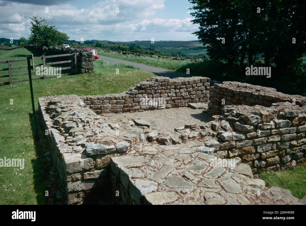 Turret 51B and narrow wall near Bankshead milecastle. June 1974 ...