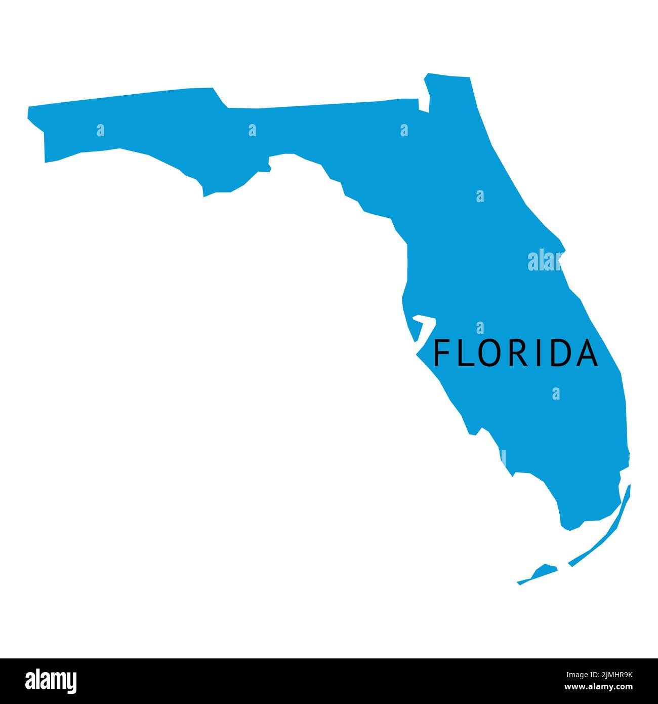 The Florida state map on a white background Stock Vector Image & Art ...