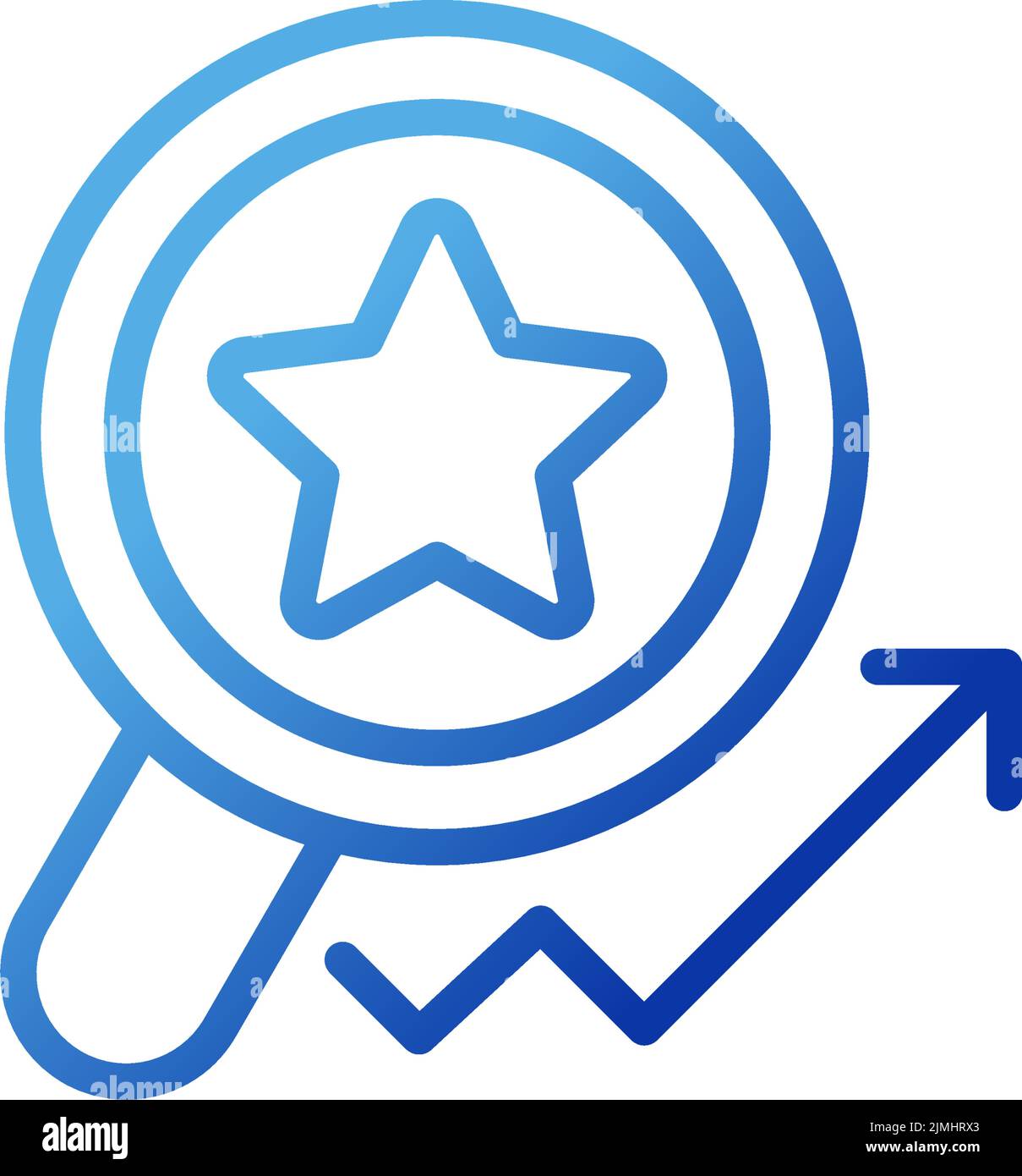 Searching for trends pixel perfect gradient linear vector icon Stock ...