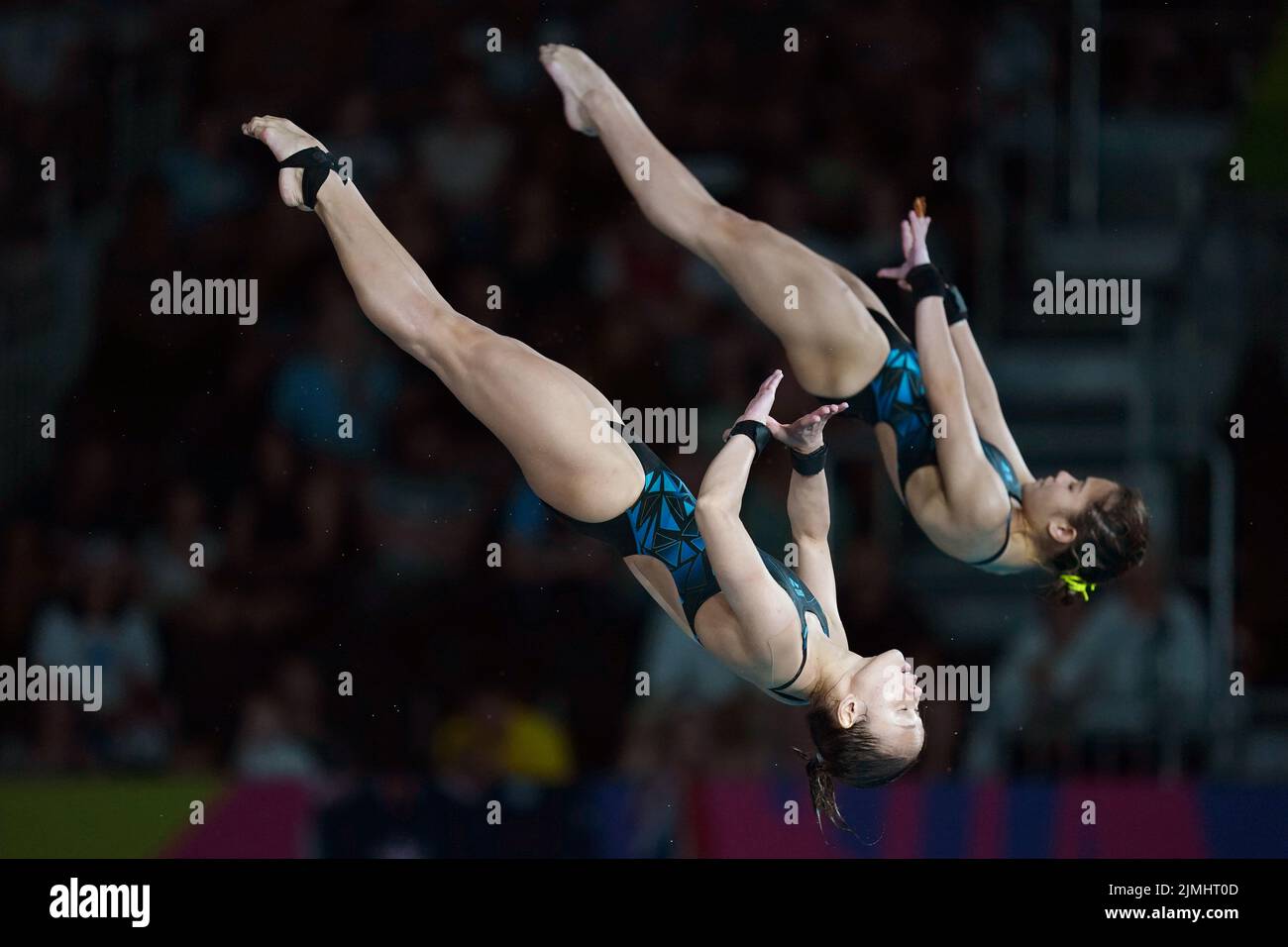 Malaysia's Pandelela Pamg (right) and Nur Sabri during the Women's ...