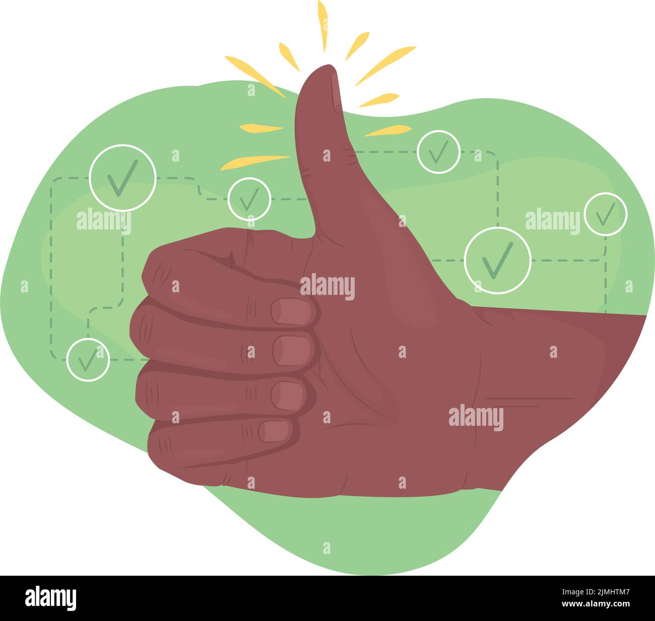 Approval 2D vector isolated illustration Stock Vector Image & Art - Alamy