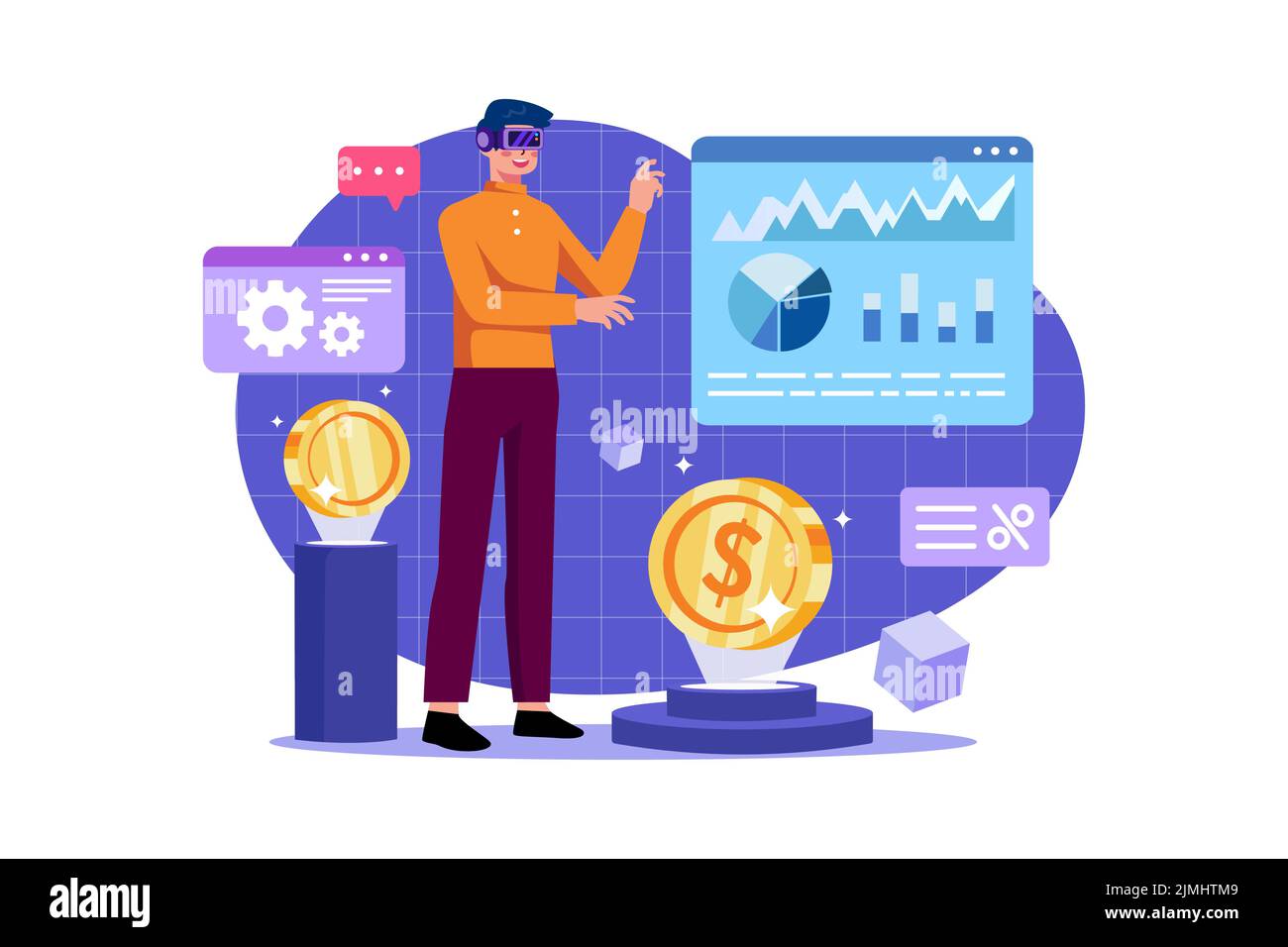 Analysis businessman Stock Vector Images - Alamy