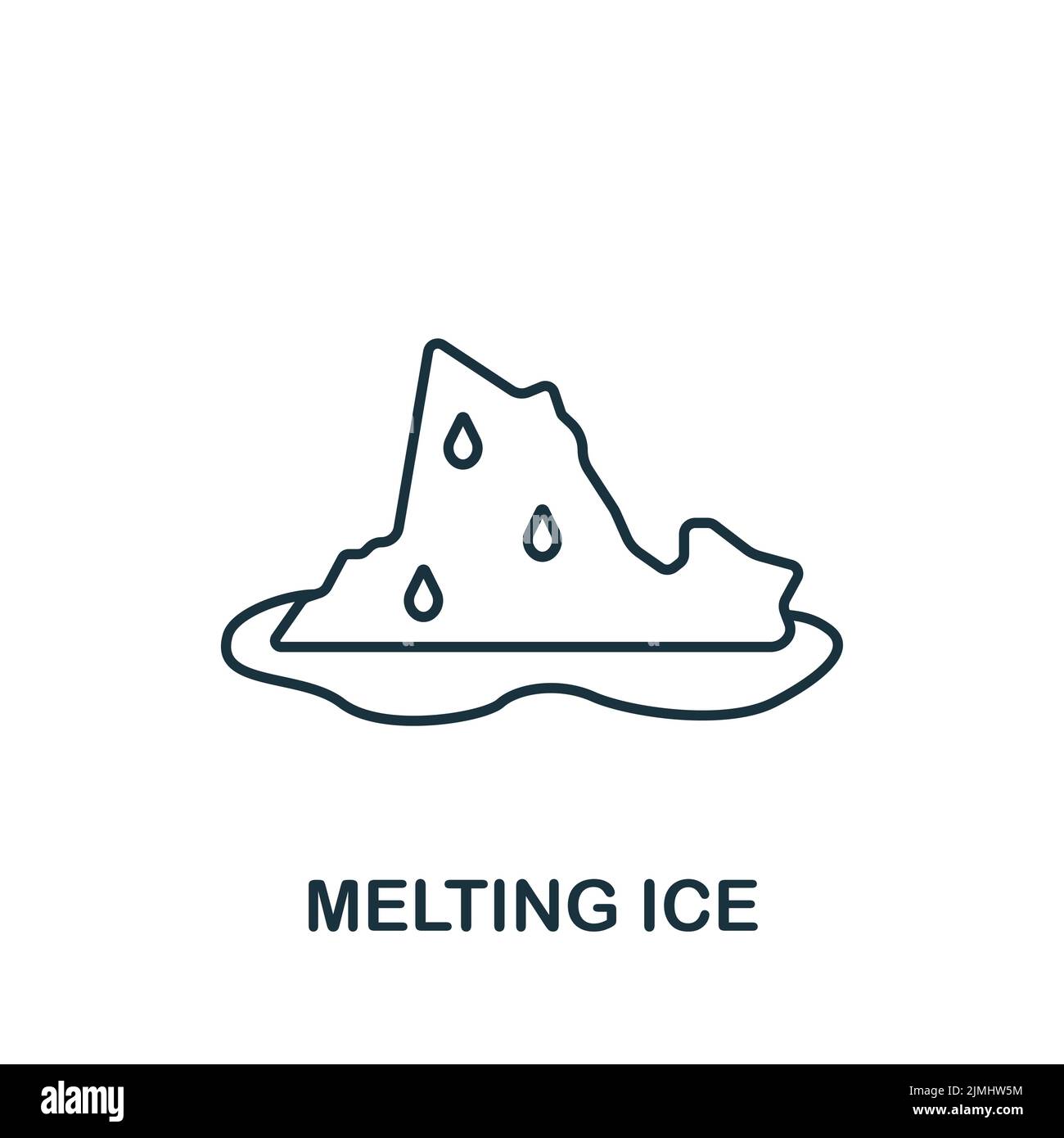 Melting Ice Icon Monochrome Simple Icon For Templates Web Design And