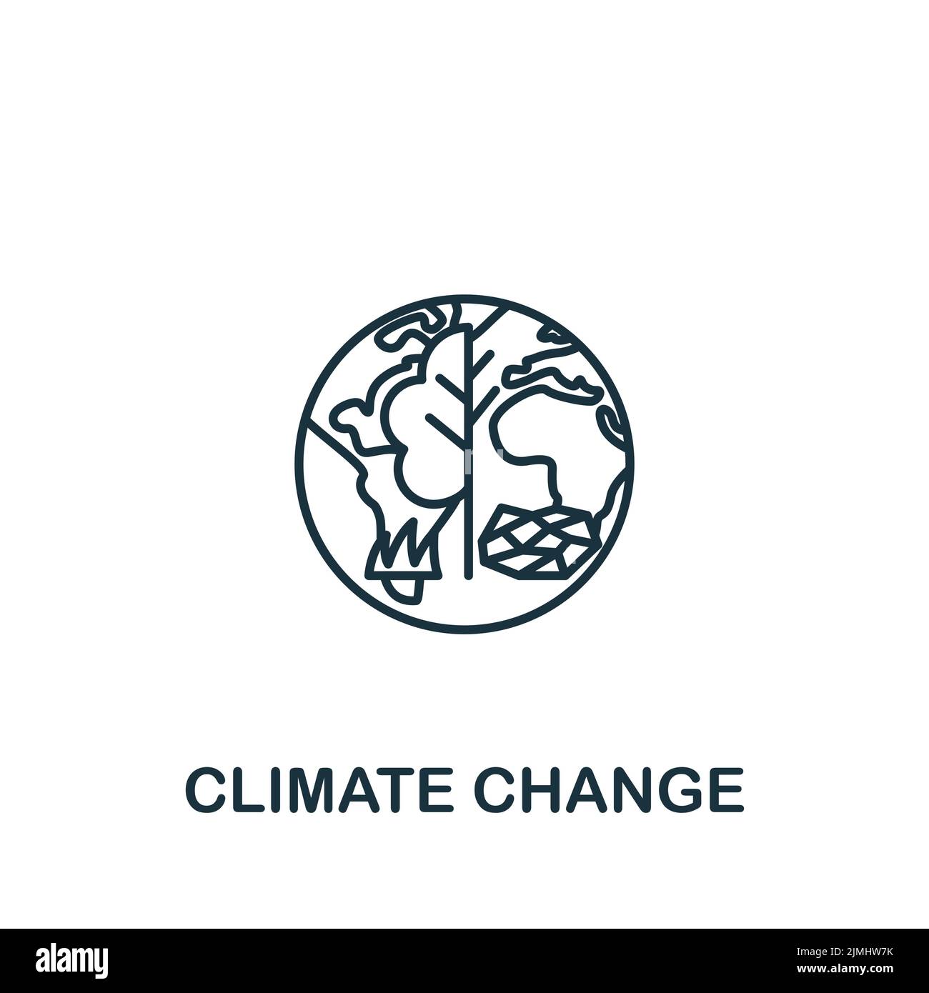 Climate Change icon. Monochrome simple icon for templates, web design ...