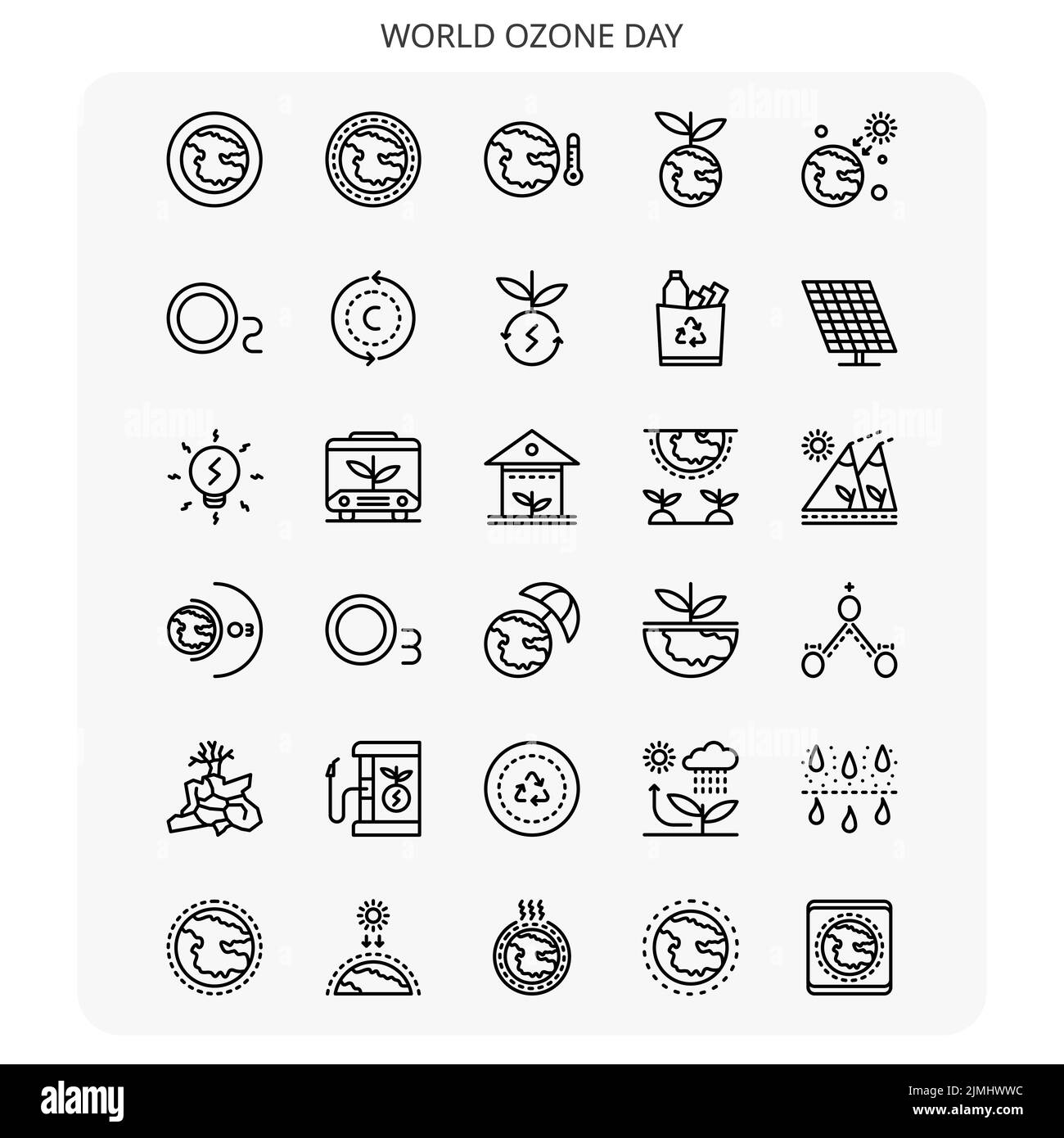 A vector illustration of different environmental icons Stock Vector ...