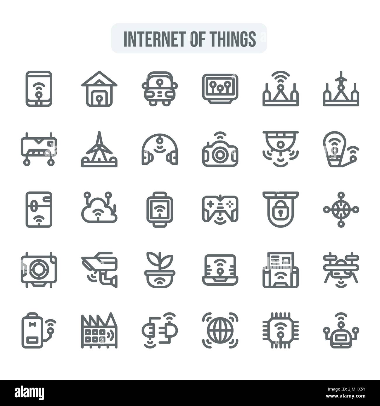 A vector illustration of different internet of things icons Stock ...