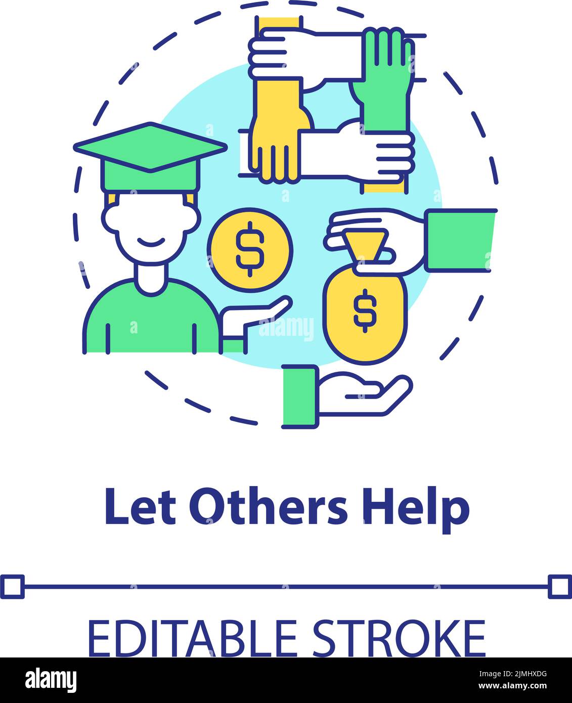 Help for others Stock Vector Images - Alamy