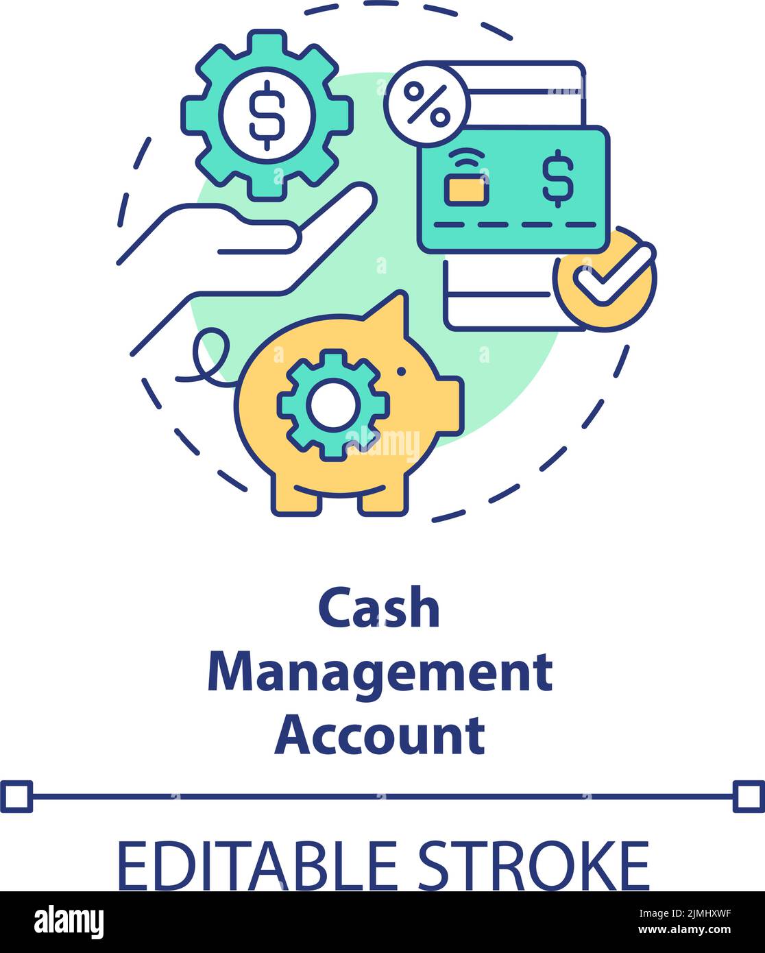 Cash management account concept icon Stock Vector Image & Art - Alamy