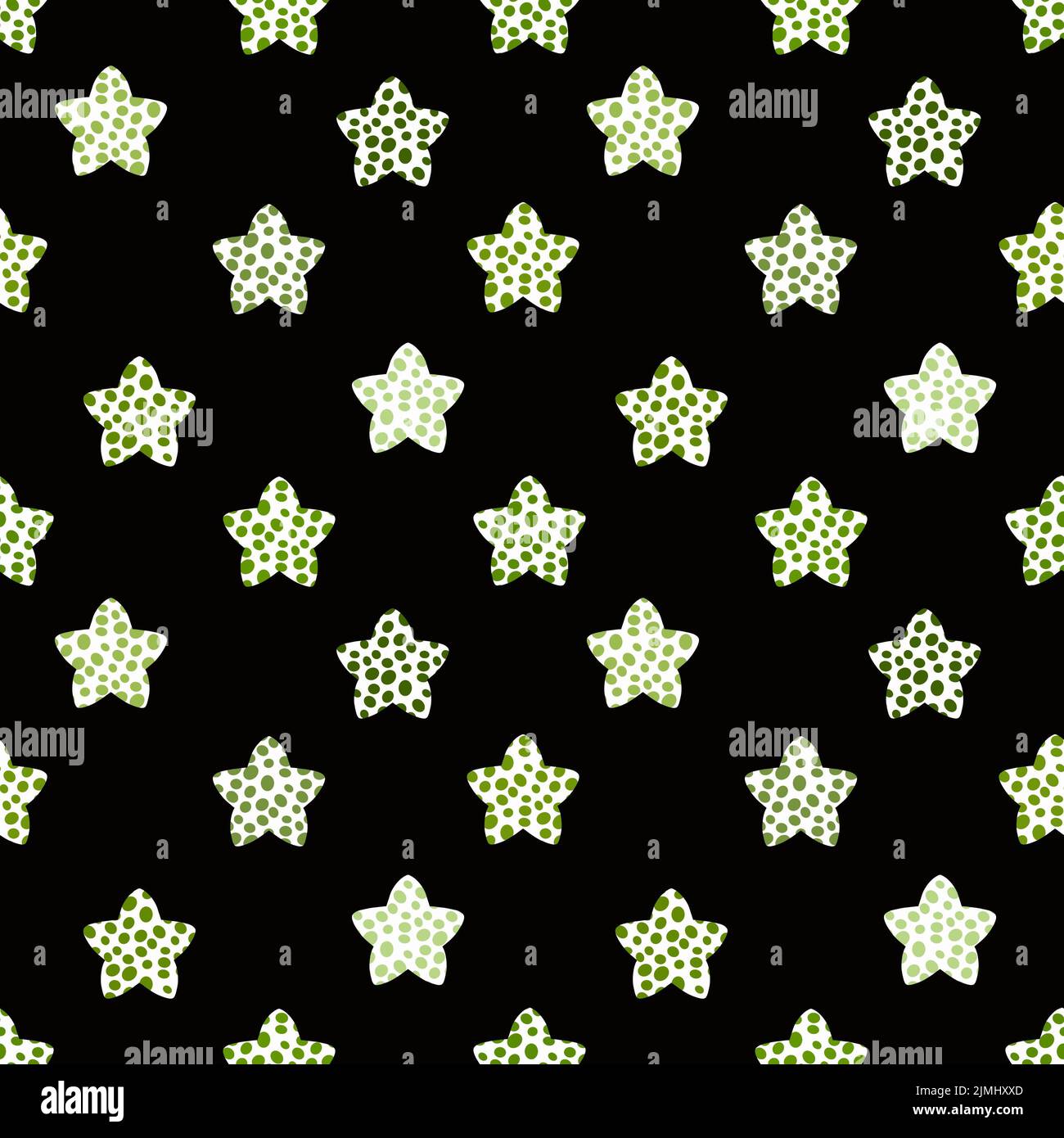 Kids cartoon seamless stars polka dots pattern for Christmas wrapping ...