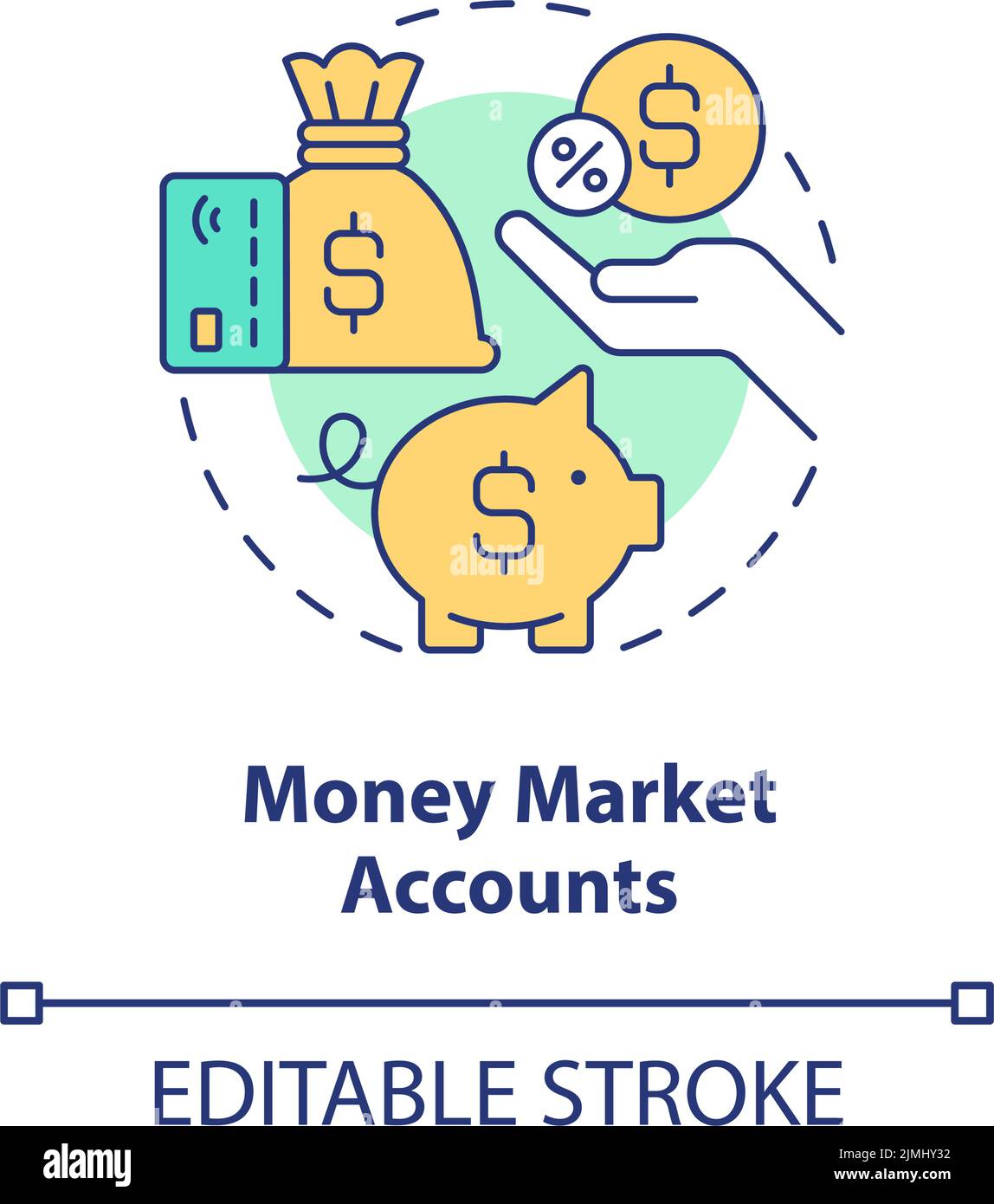 Money market accounts concept icon Stock Vector Image & Art - Alamy