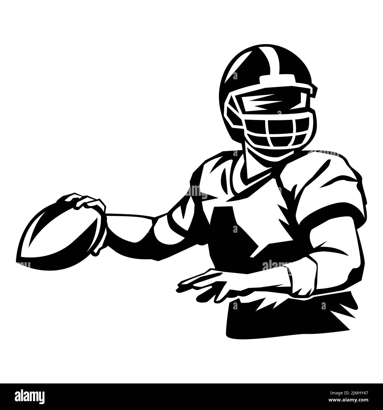 A football player throw on a white background Stock Vector Image & Art ...