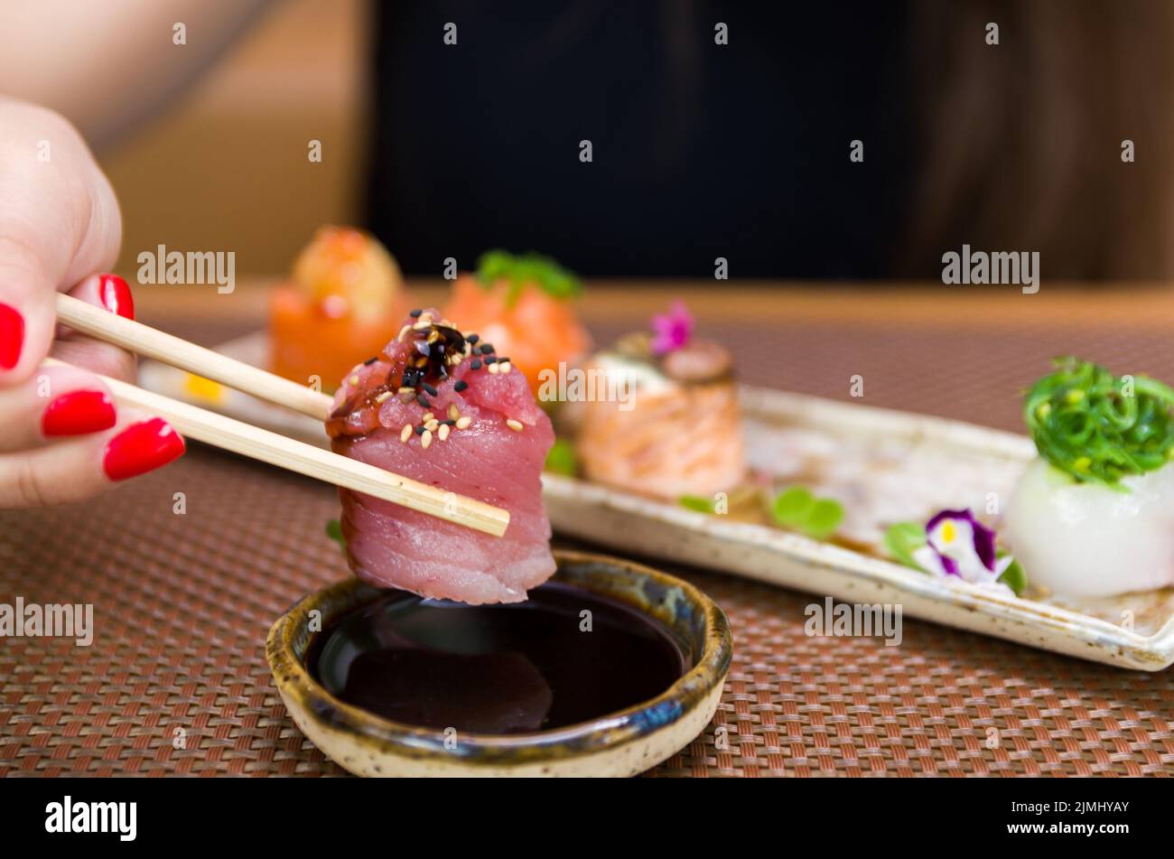 Closeup cuisine delicious eating fish hi-res stock photography and ...