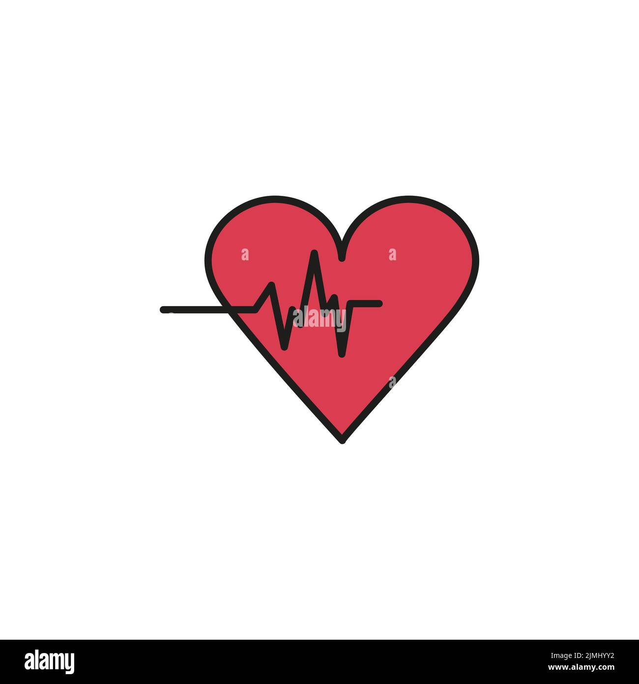 Heart beat line icon vector illustration Stock Vector Image & Art - Alamy
