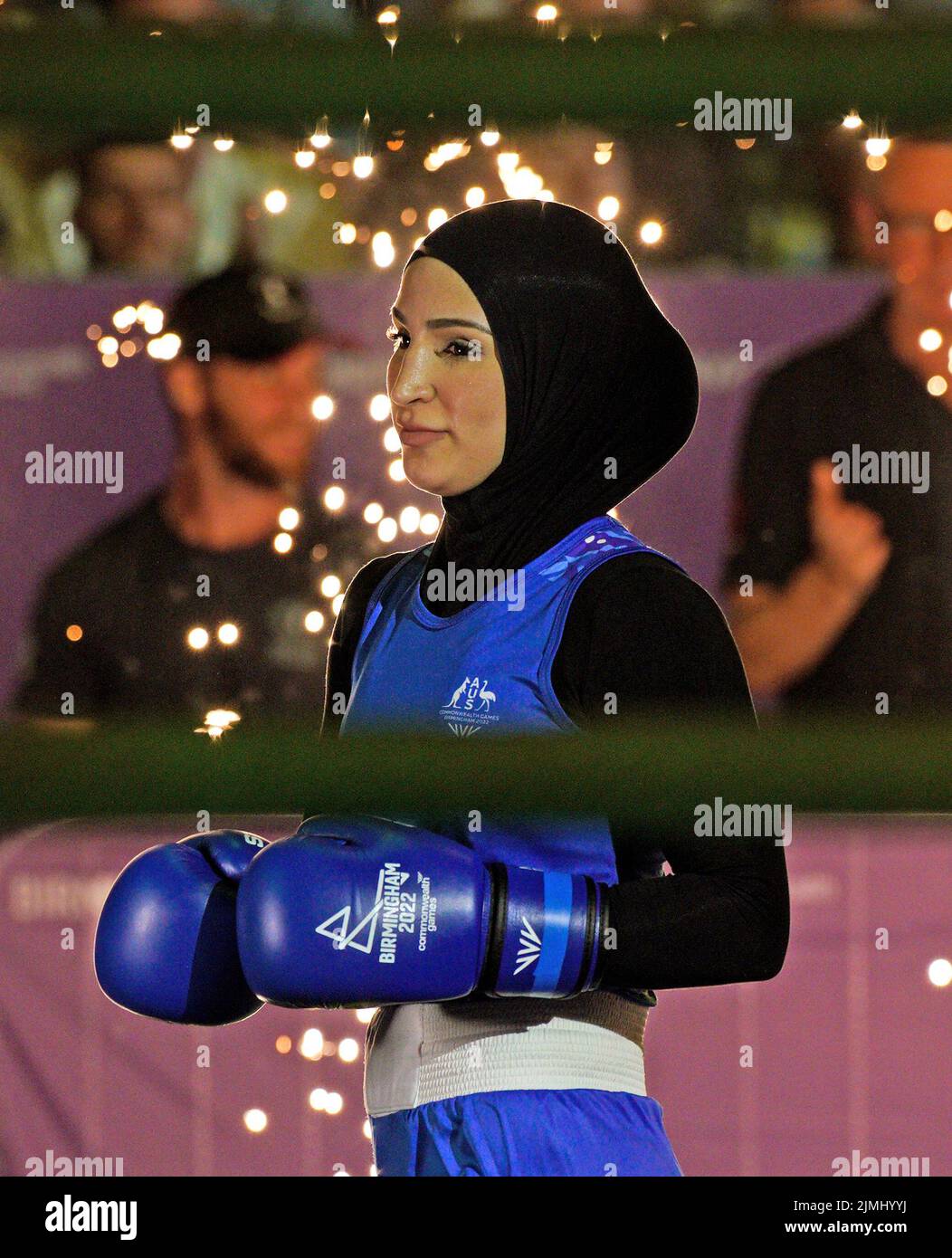 Australia's Tina Rahimi making her entrance to the ring before being ...