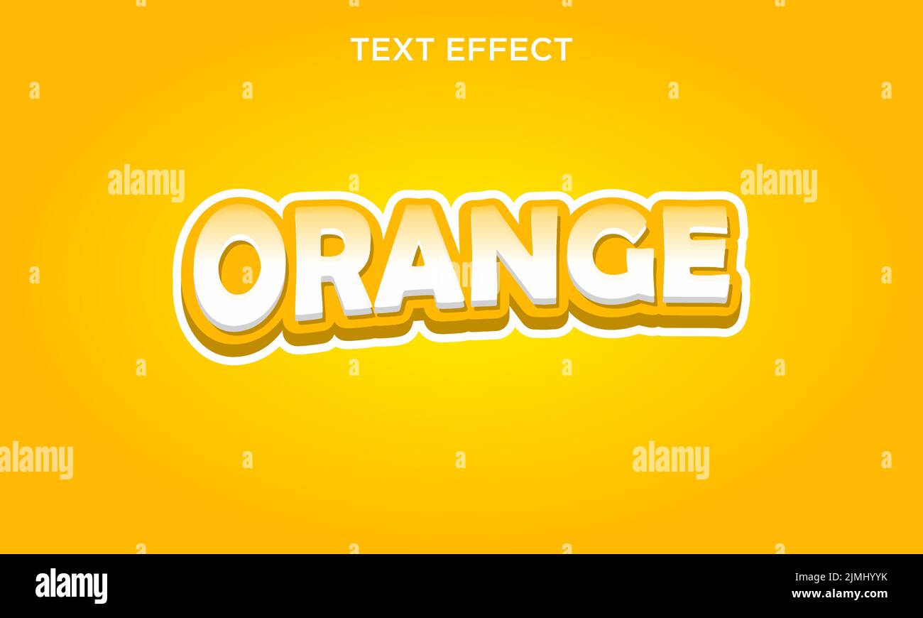 orange background simple text effect Stock Vector Image & Art - Alamy