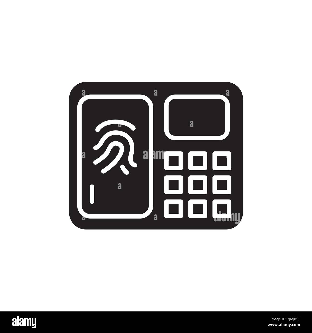 Fingerprint Machine Color Line Icon Biometric Identification Element Stock Vector Image And Art