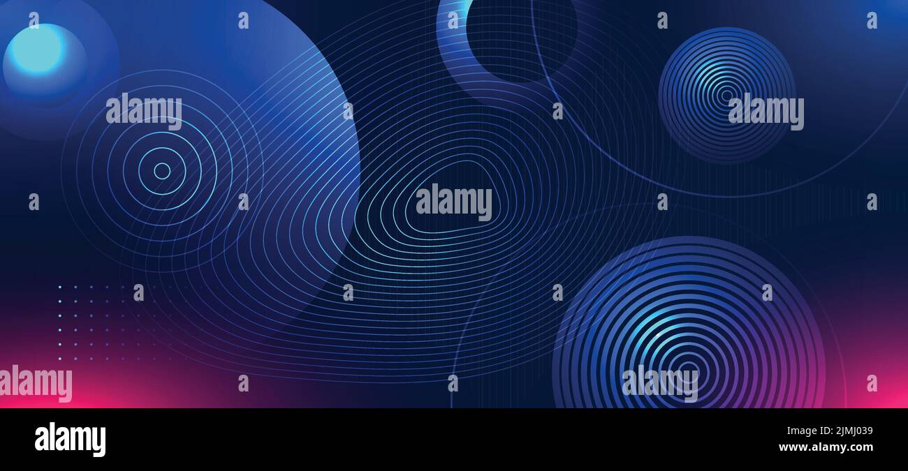 futuristic wave line particle background with neon blue color gradient ...