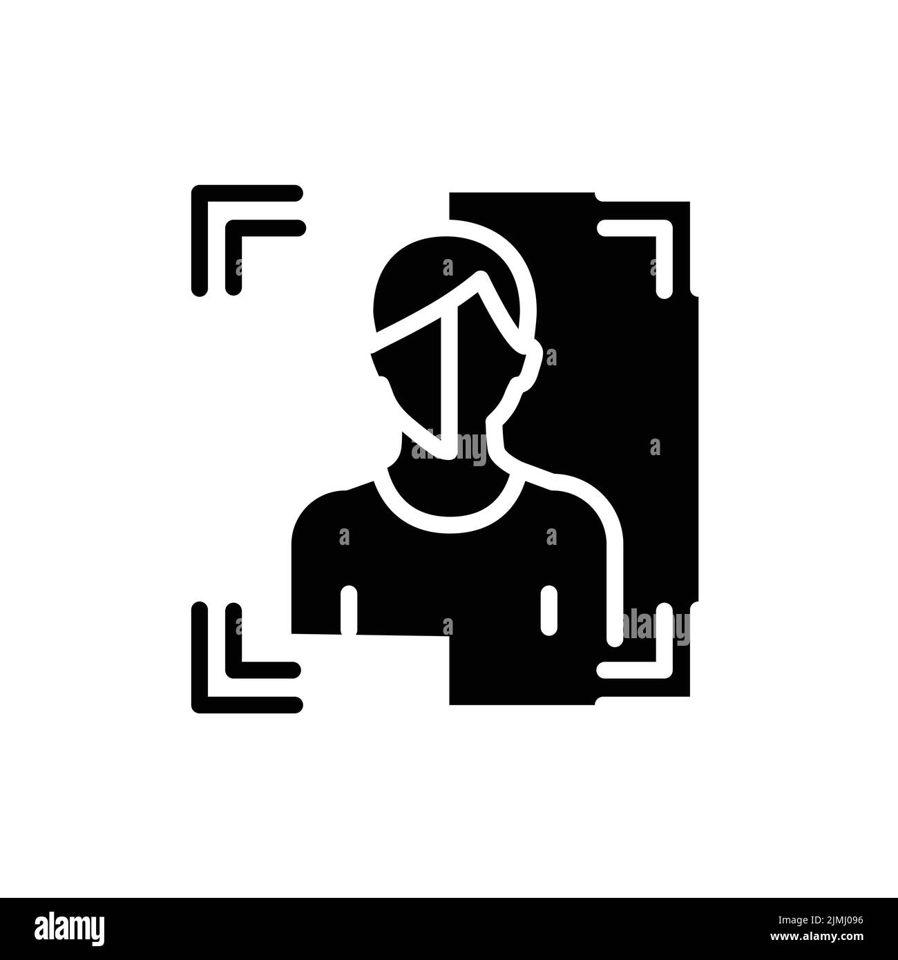 Person scanning icon linear Cut Out Stock Images & Pictures - Alamy
