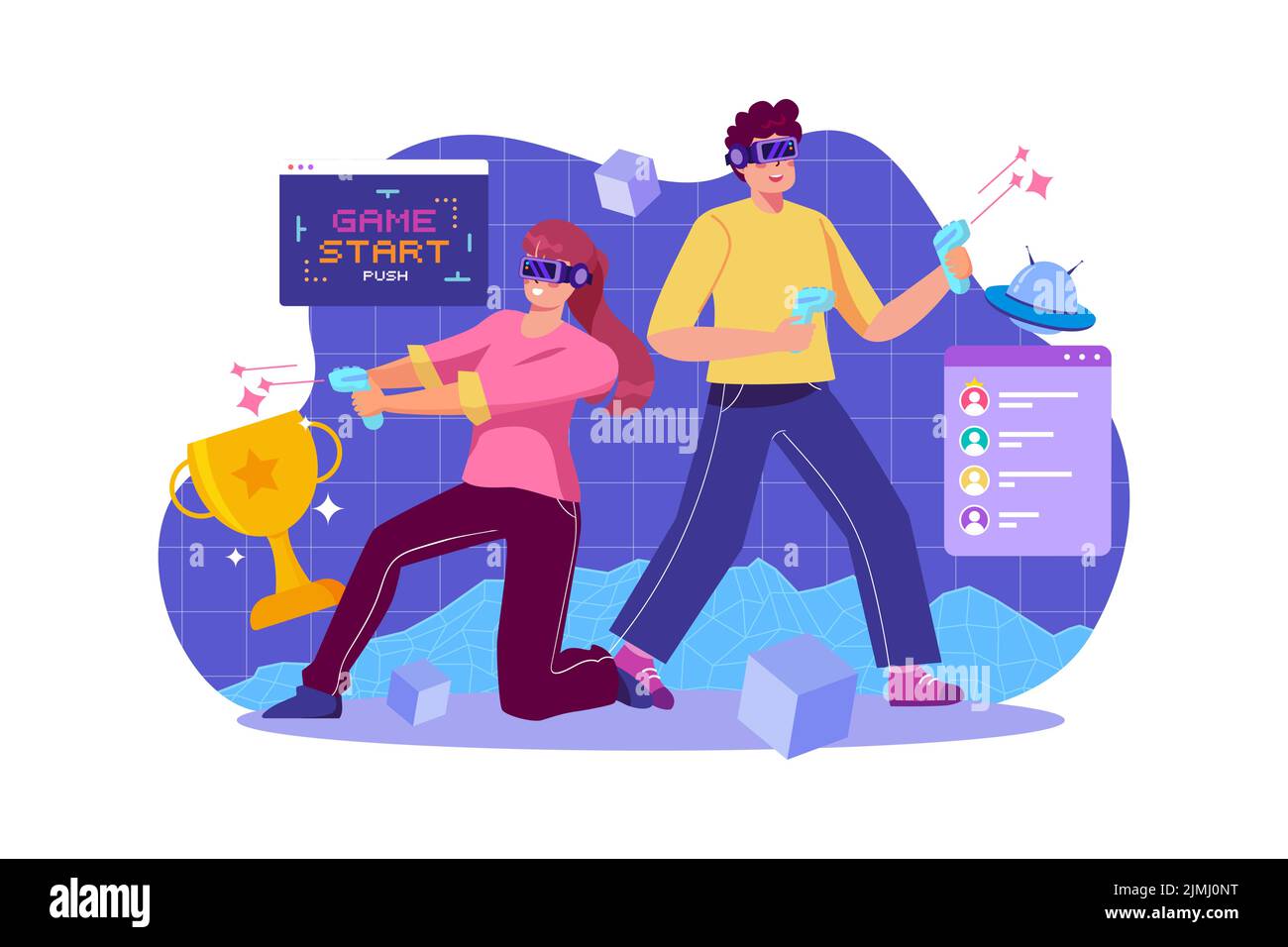 Vr woman digital tech Stock Vector Images - Alamy