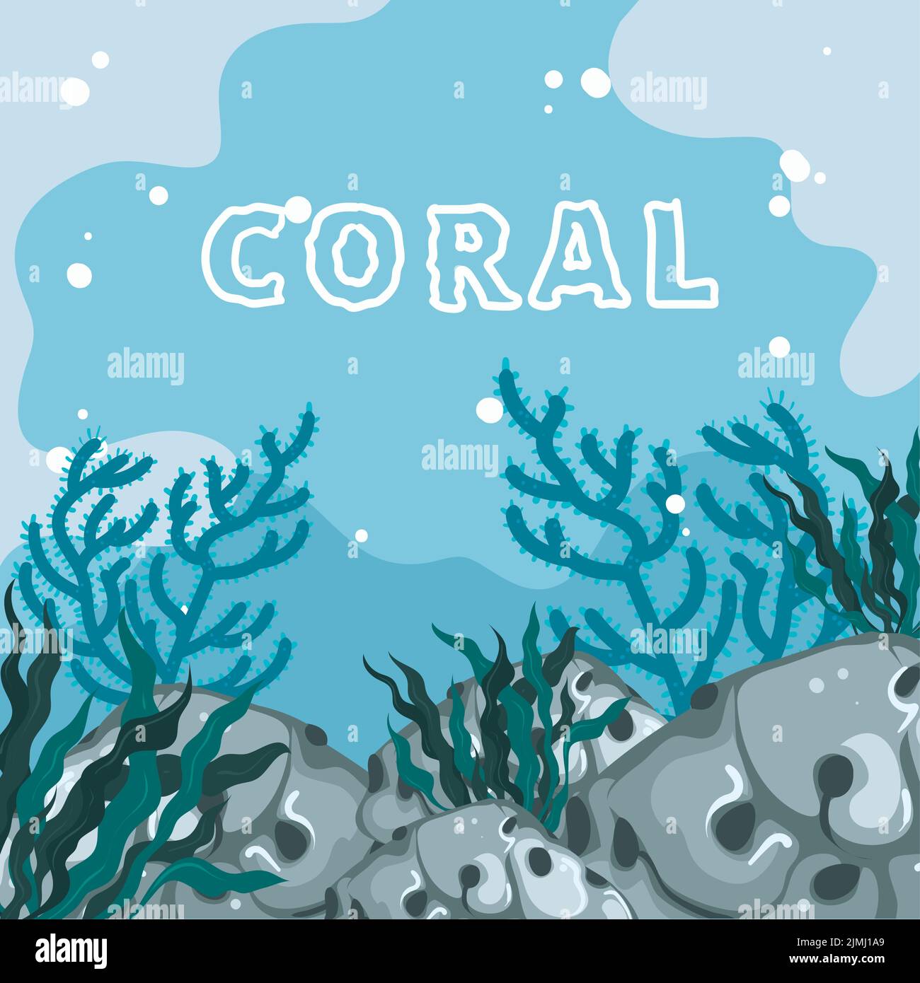 sea coral poster Stock Vector Image & Art - Alamy
