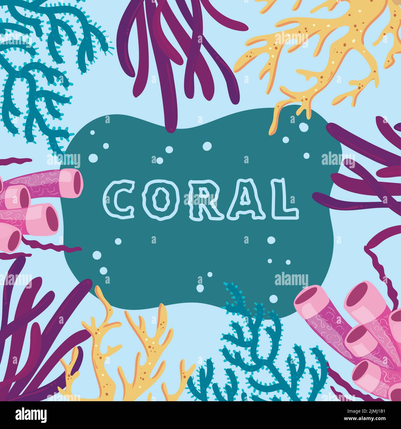 sea coral illustration Stock Vector Image & Art - Alamy