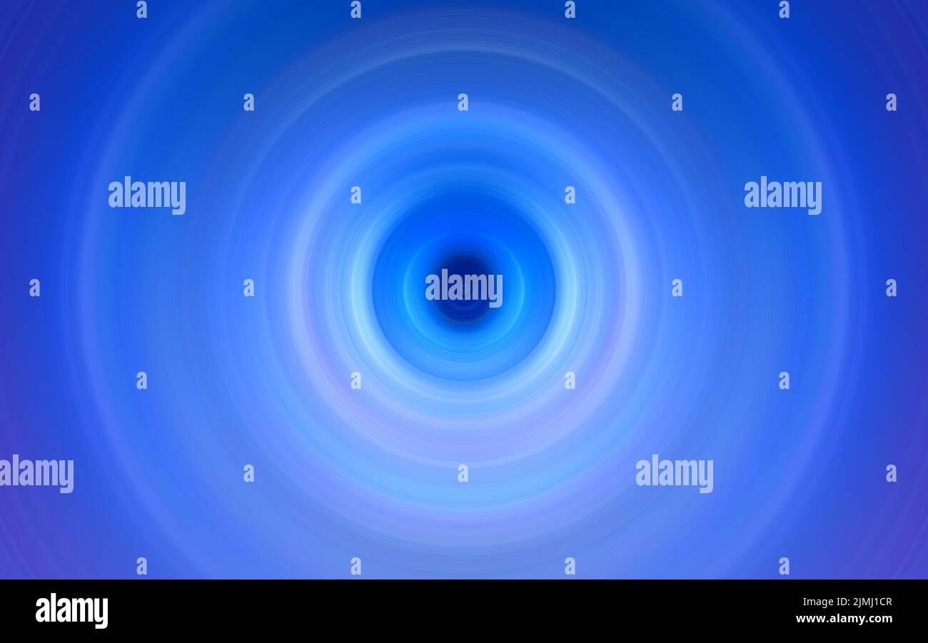 Abstract blue round background. Image of diverging circles. Rotation ...