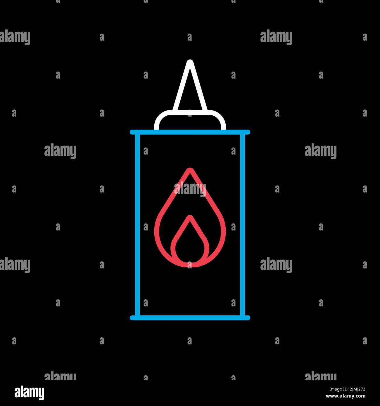 Coaling fluid vector isolated on black background icon. Barbecue and ...
