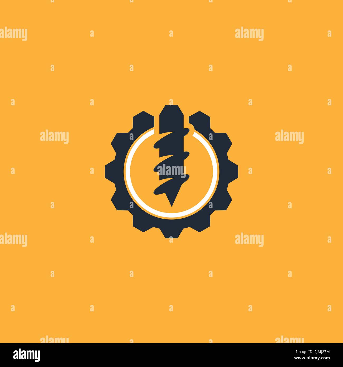 drill gear logo template design template Stock Vector Image & Art - Alamy