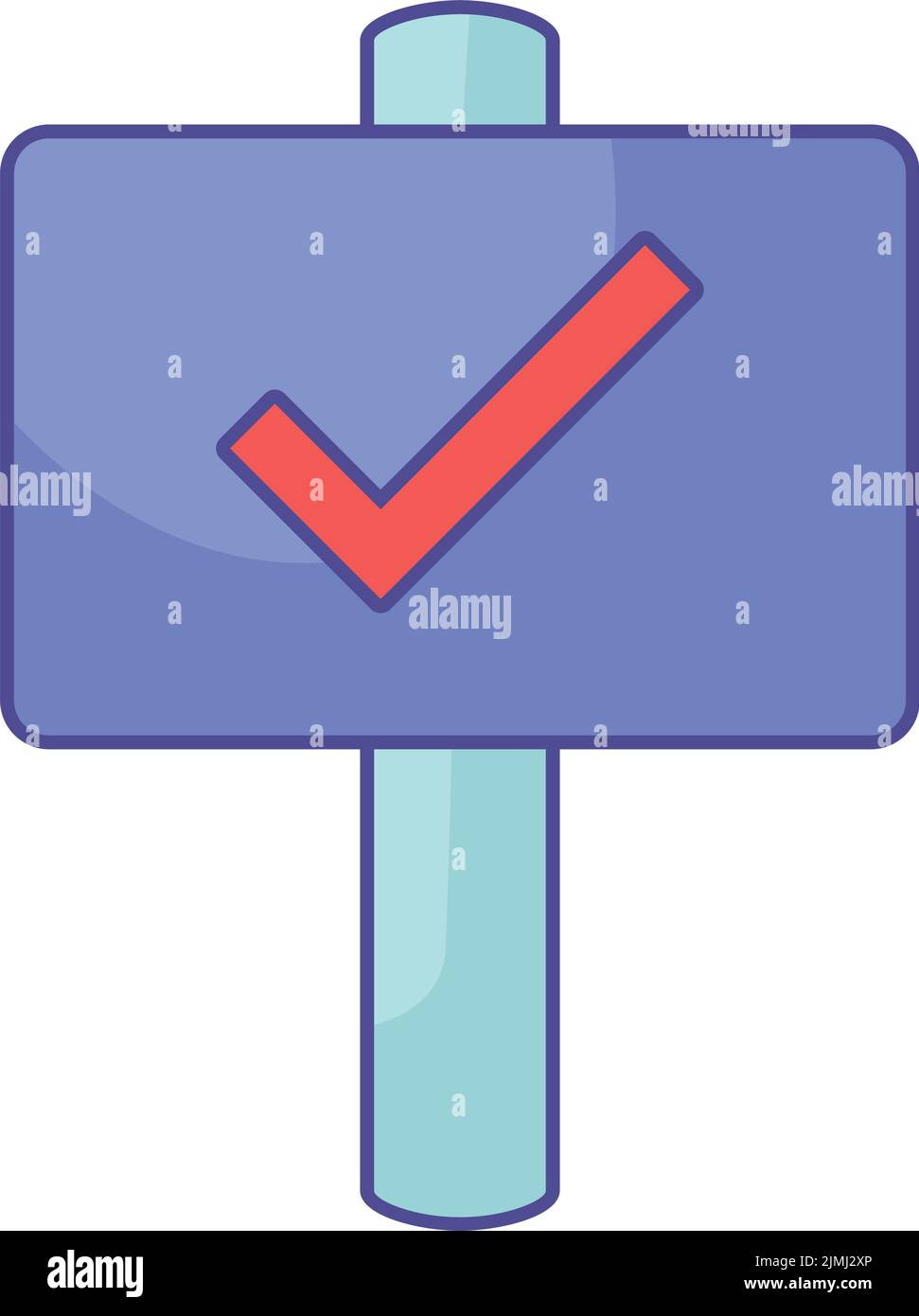 singboard with check mark Stock Vector Image & Art - Alamy