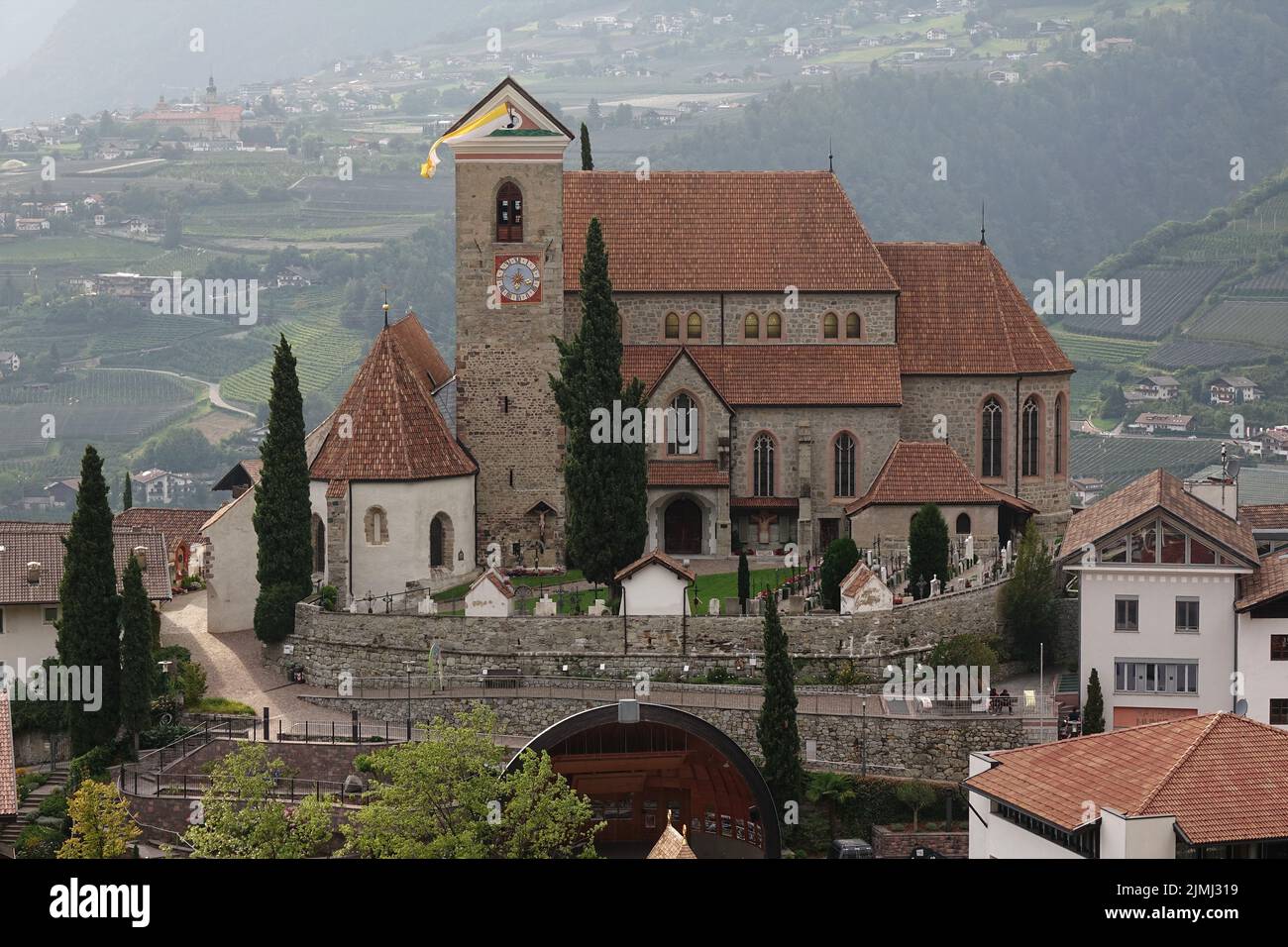 Parish Church of the Assumption in Schenna Stock Photo - Alamy