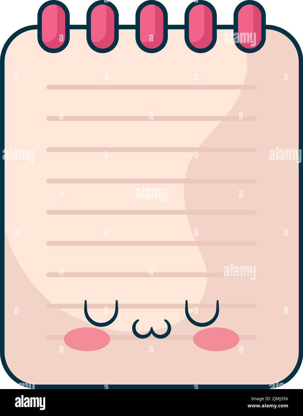 kawaii ringed notepad Stock Vector Image & Art - Alamy