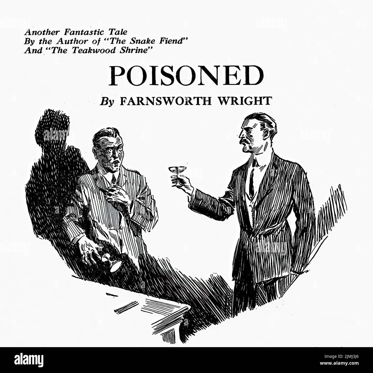 Poisoned, by Farnsworth Wright. Illustration from Weird Tales, November ...