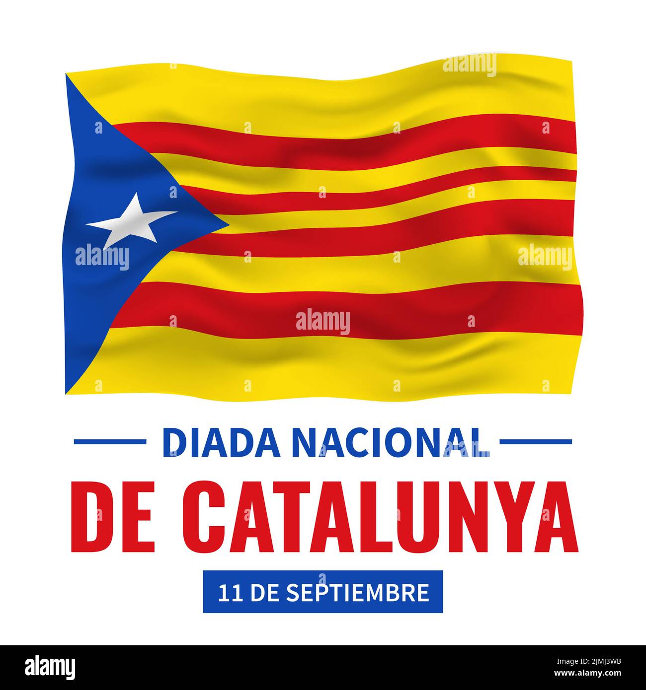 Catalonia National Day typography poster in Spanish. Holiday on ...