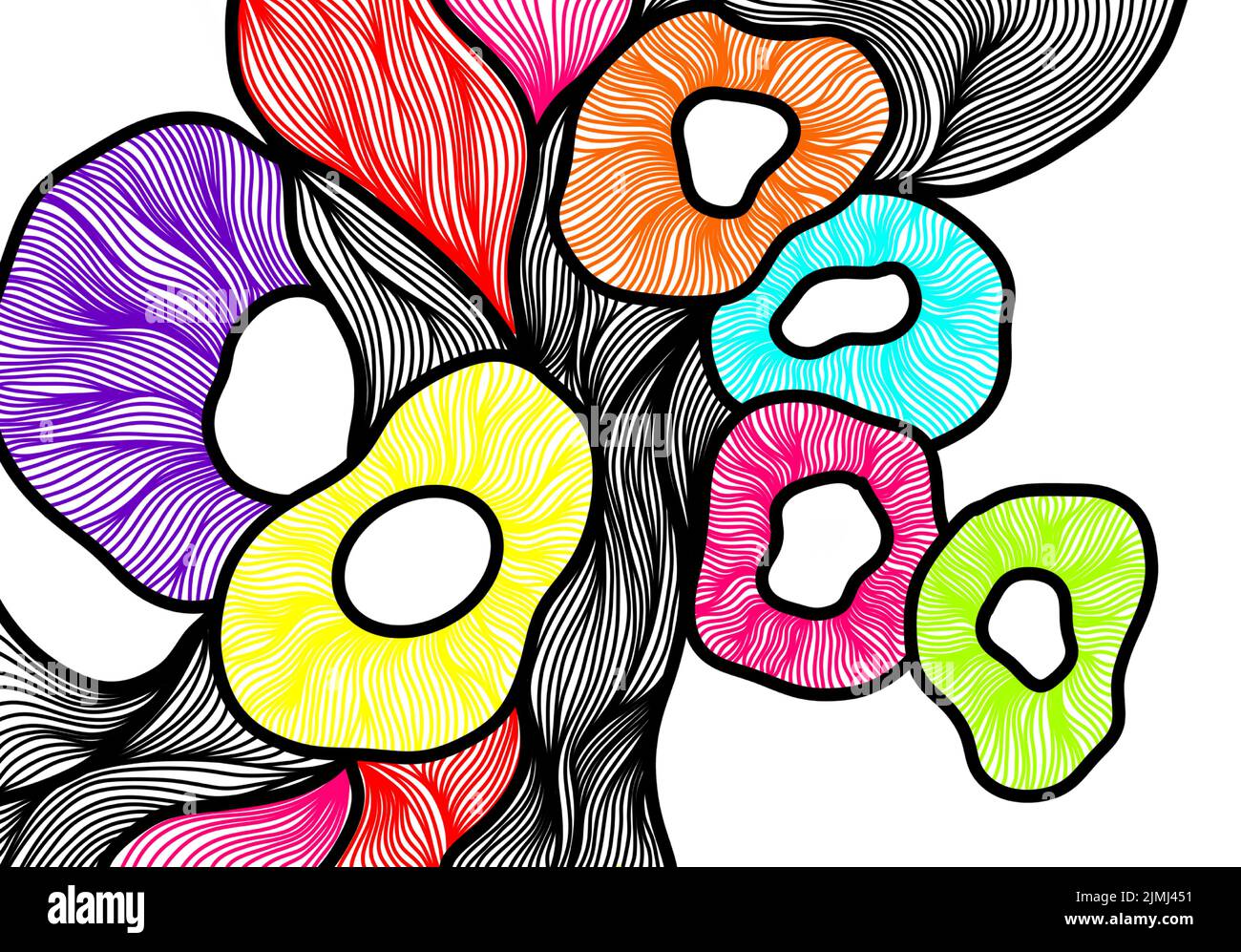 Abstract colorful line arts for logo, background or any other ...