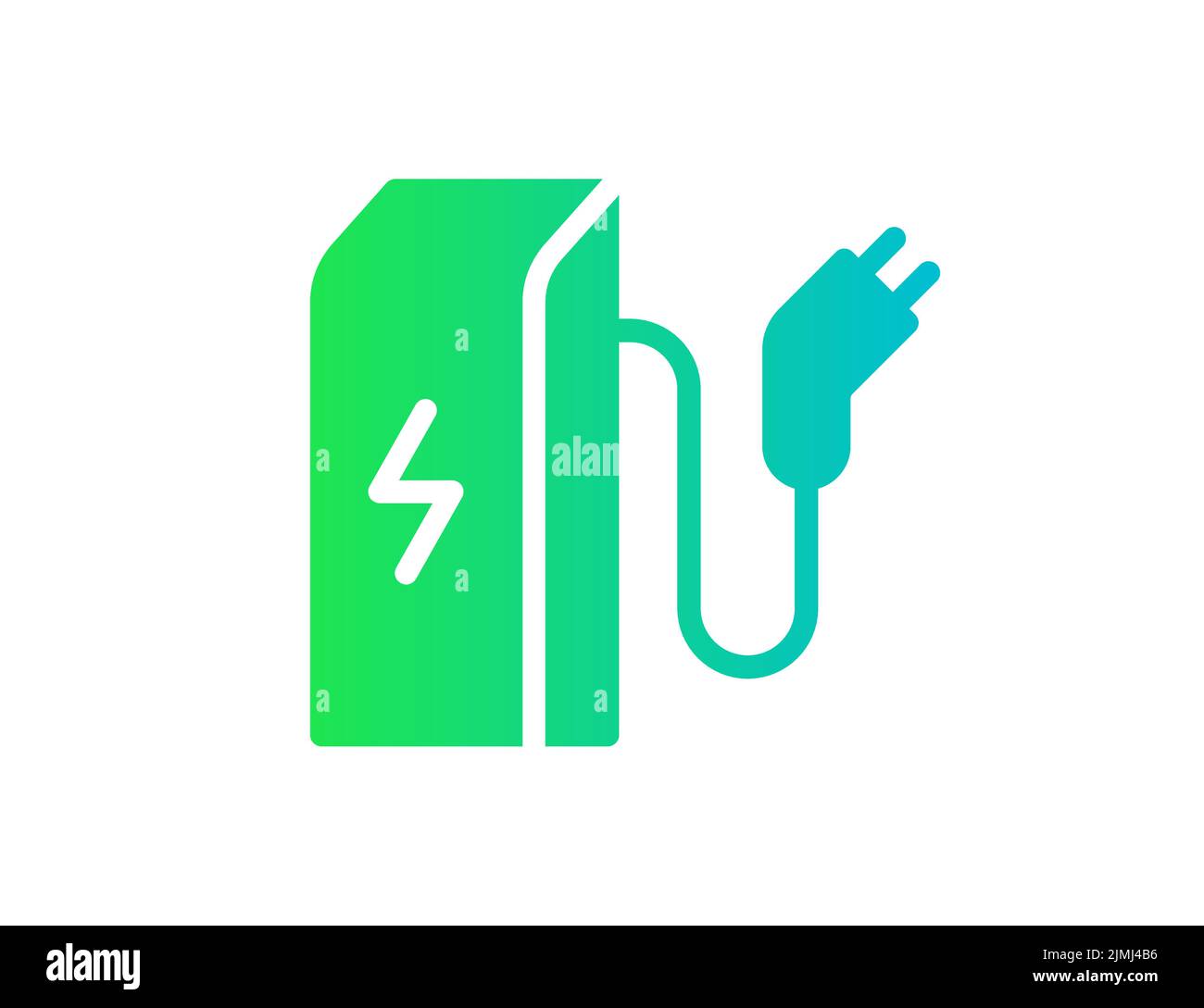 Battery powered car charging Stock Vector Images - Alamy