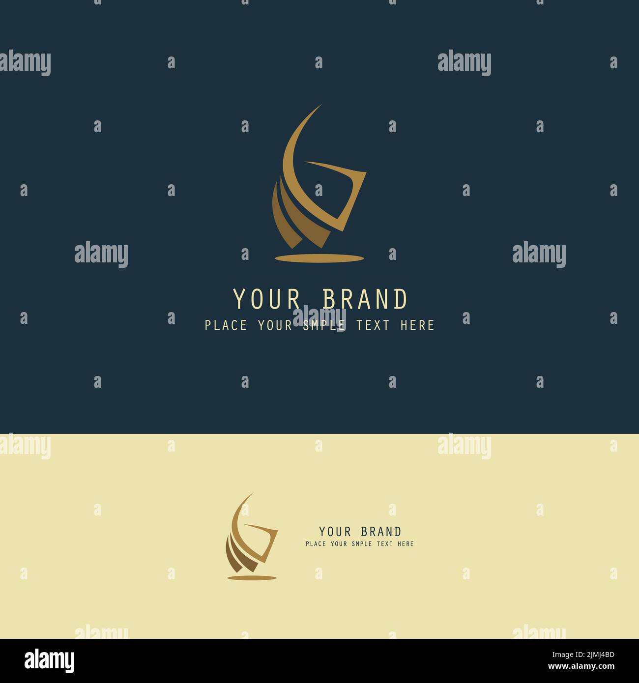 A vector illustration of a swirl letter G brand logo with editable text ...