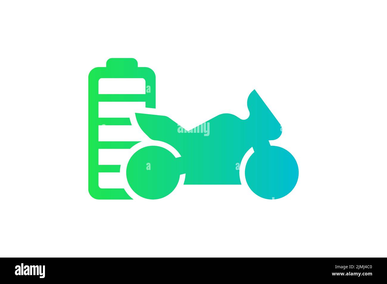Electric sportbike fully charged battery energy indicator green ...