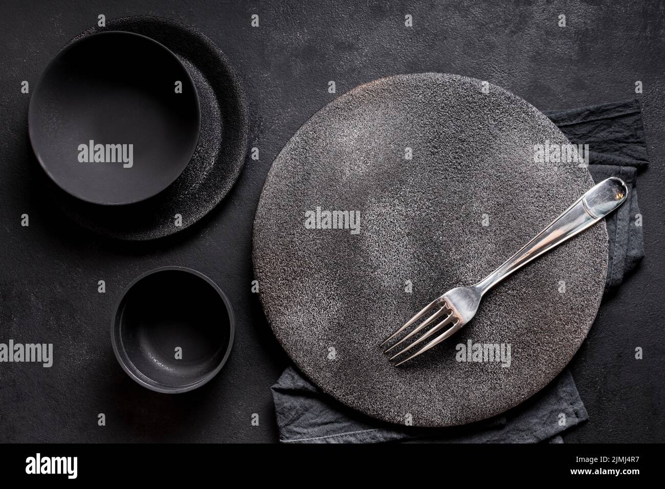 Tableware top view hi-res stock photography and images - Alamy