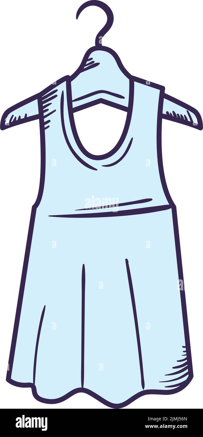 flat blue dress Stock Vector Image & Art - Alamy
