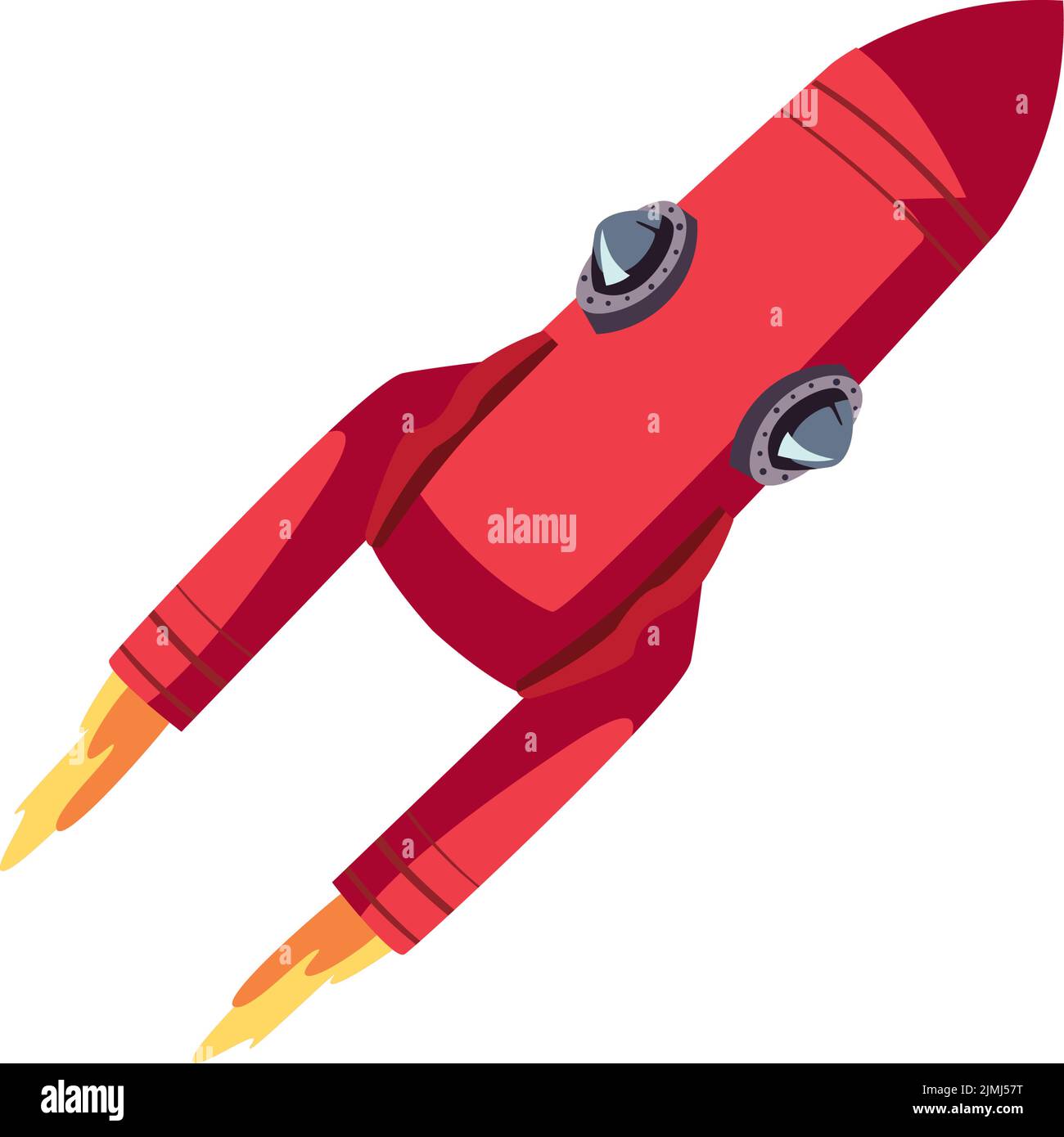 flat red rocket Stock Vector Image & Art - Alamy