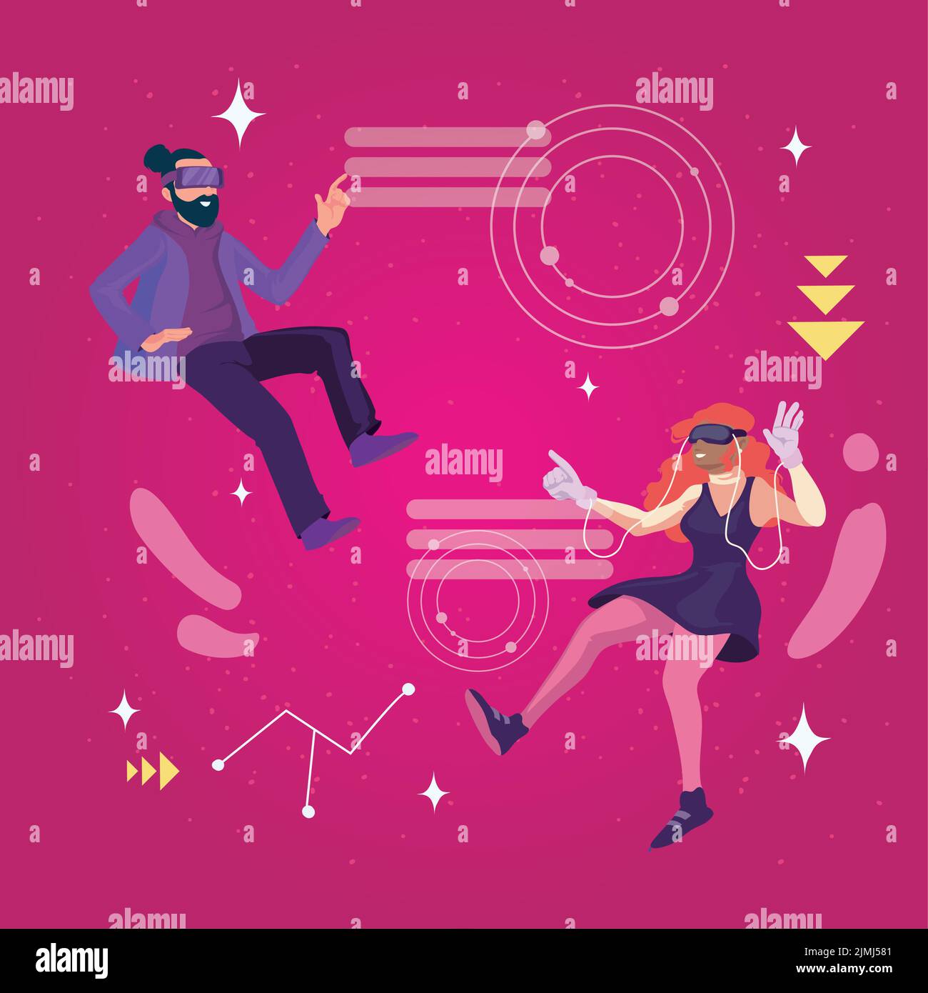 poster of people on metaverse Stock Vector Image & Art - Alamy