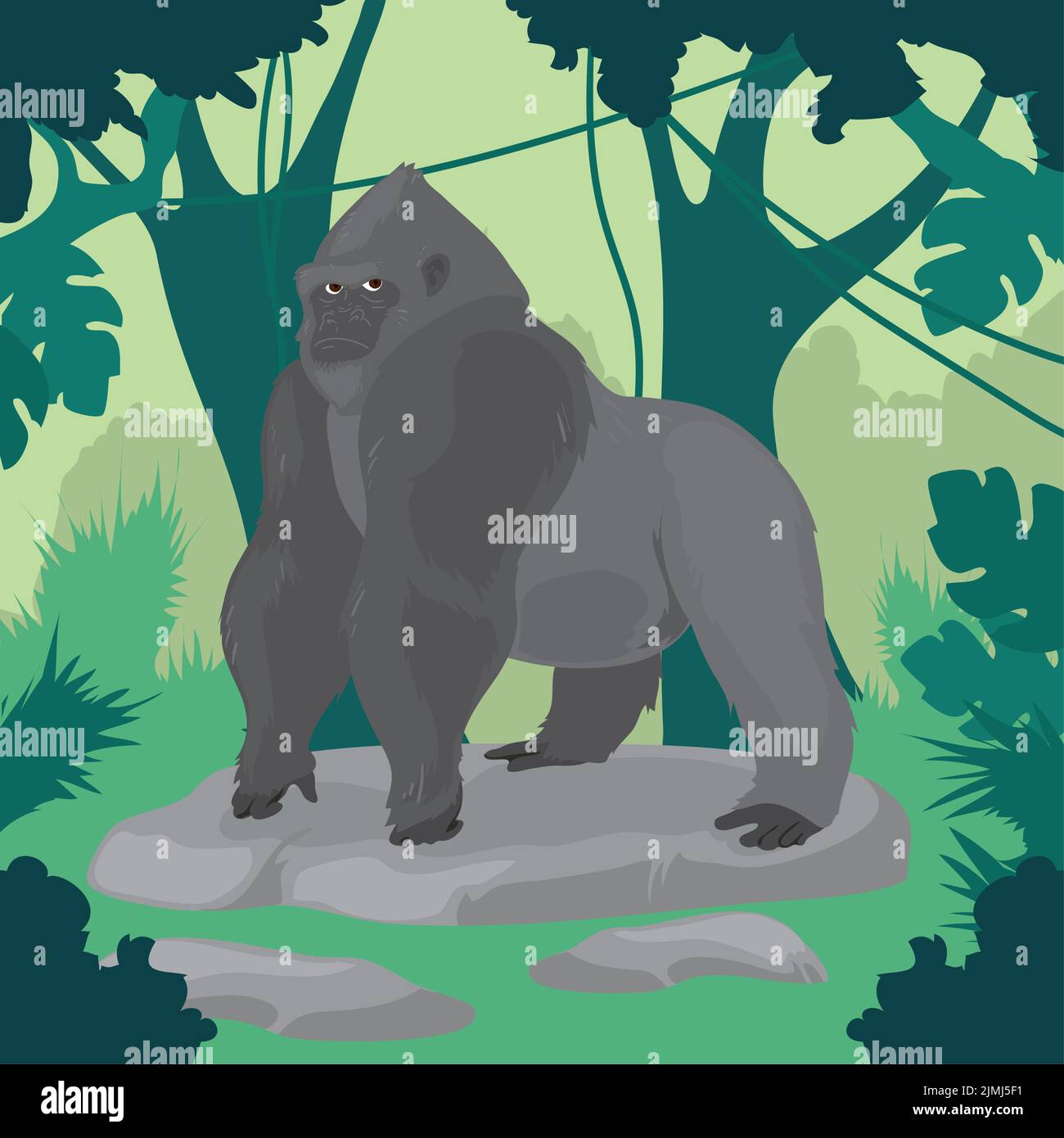 colored gorilla poster Stock Vector Image & Art - Alamy