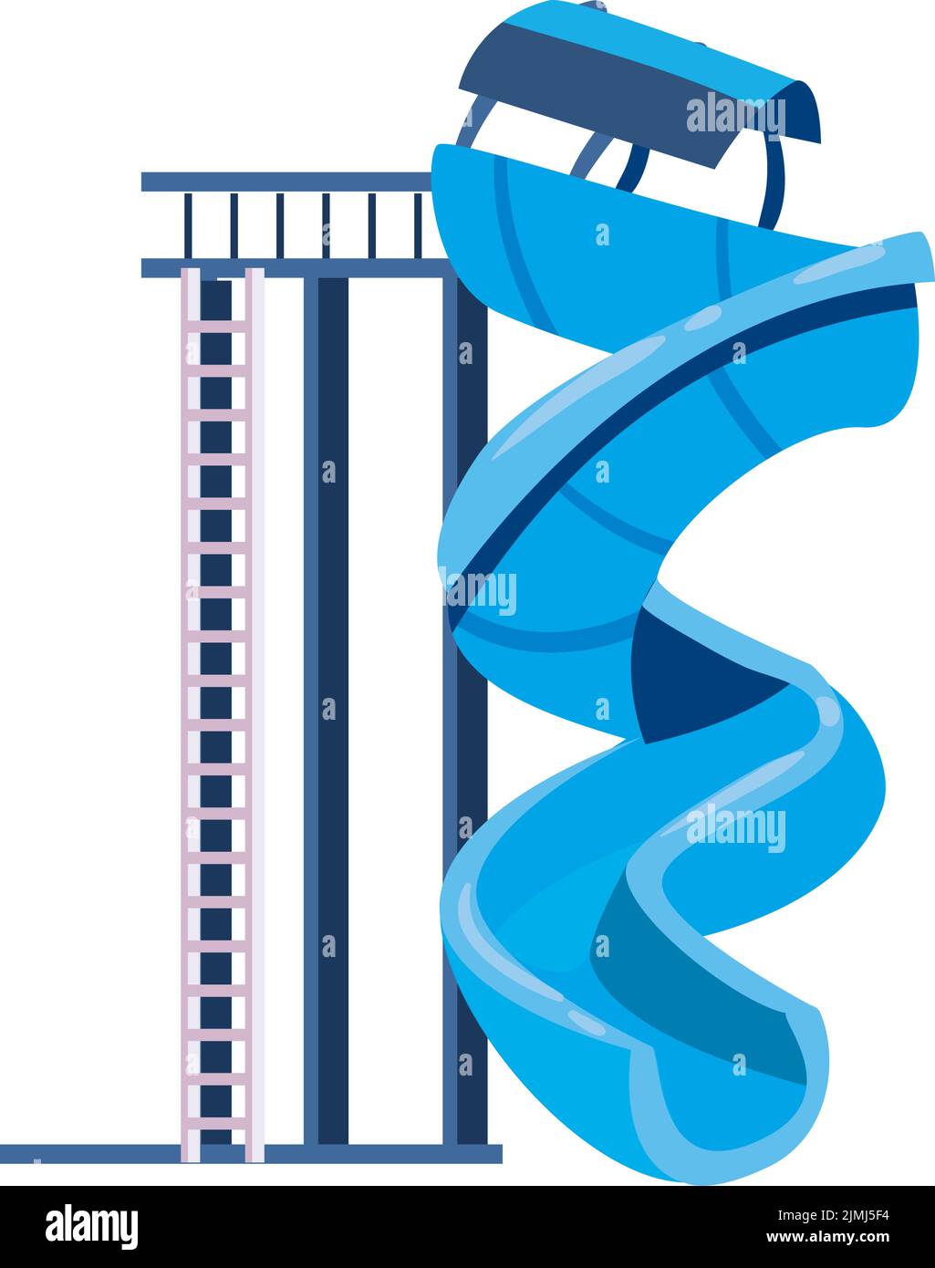 flat blue water park slide Stock Vector Image & Art - Alamy